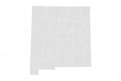 New Mexico Administrative Map. Counties Map of New Mexico, Blank Map ...
