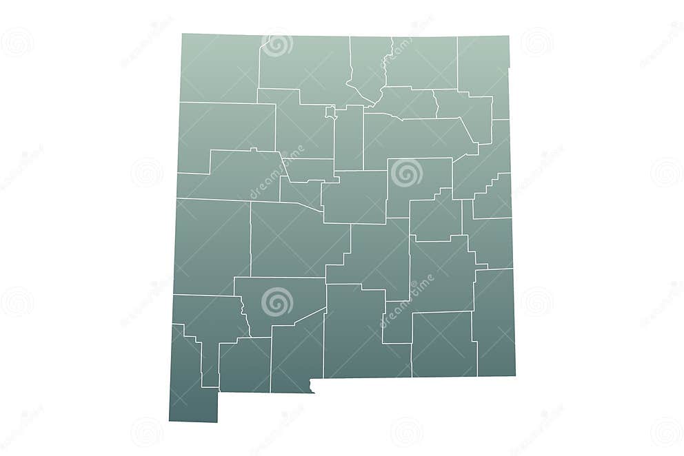 New Mexico Administrative Map. Counties Map of New Mexico, Blank Map ...