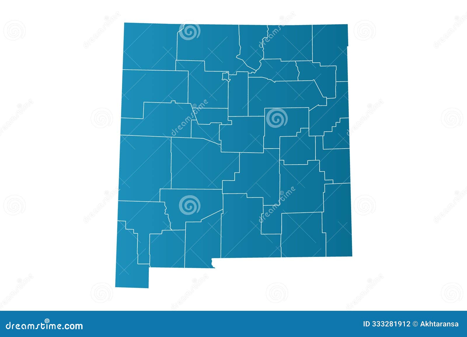New Mexico Administrative Map. Counties Map Of New Mexico, Blank Map ...