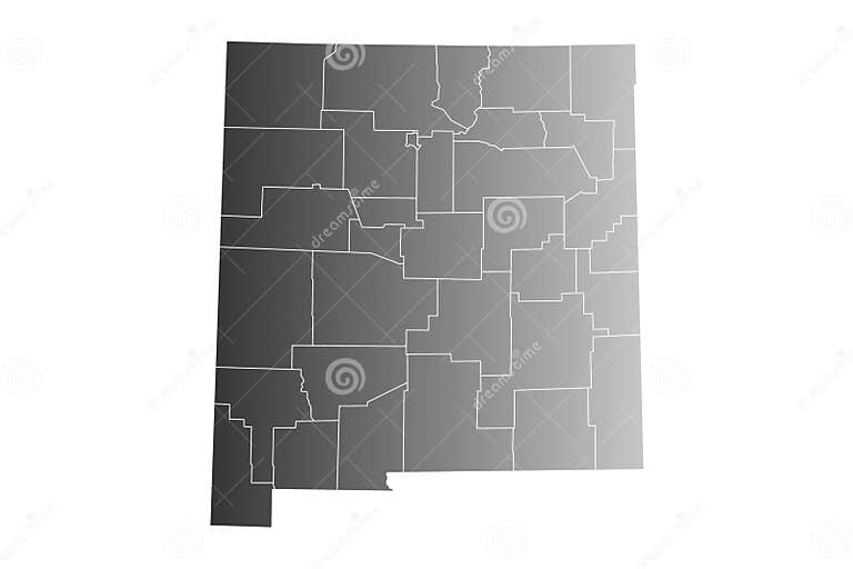 New Mexico Administrative Map. Counties Map of New Mexico, Blank Map ...