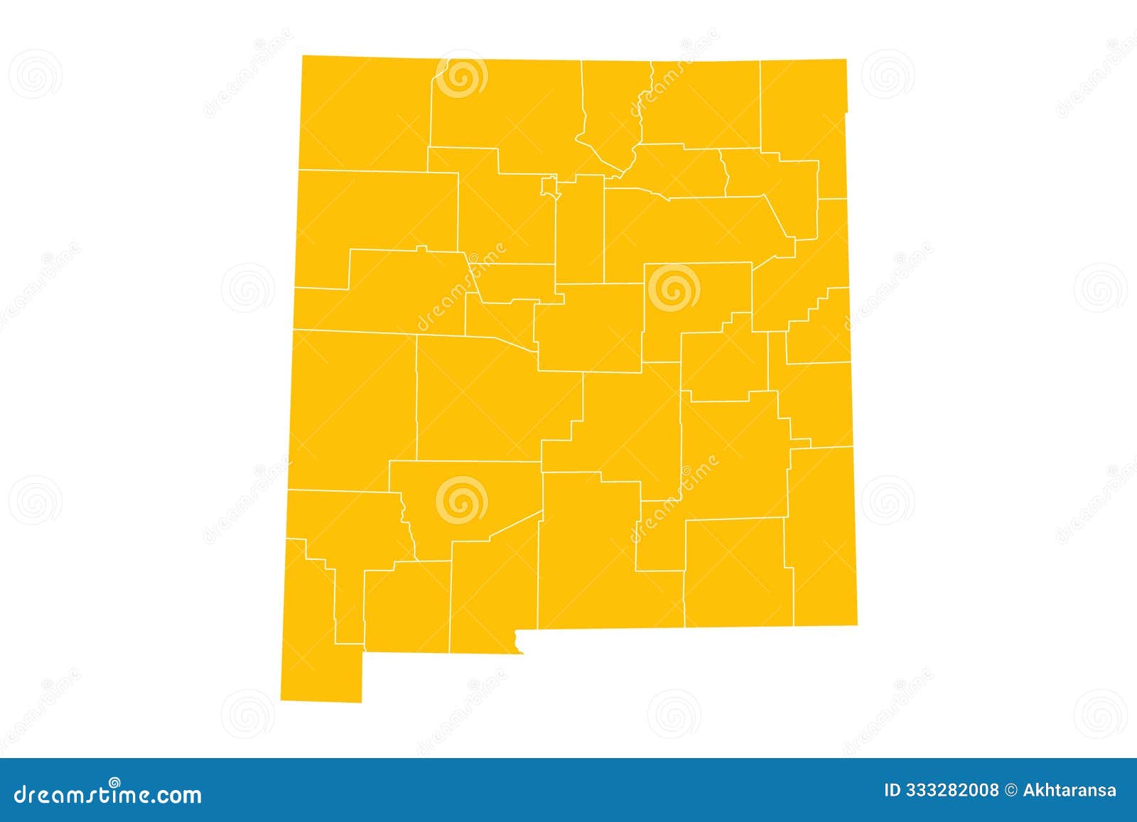 New Mexico Administrative Map. Counties Map Of New Mexico, Blank Map ...