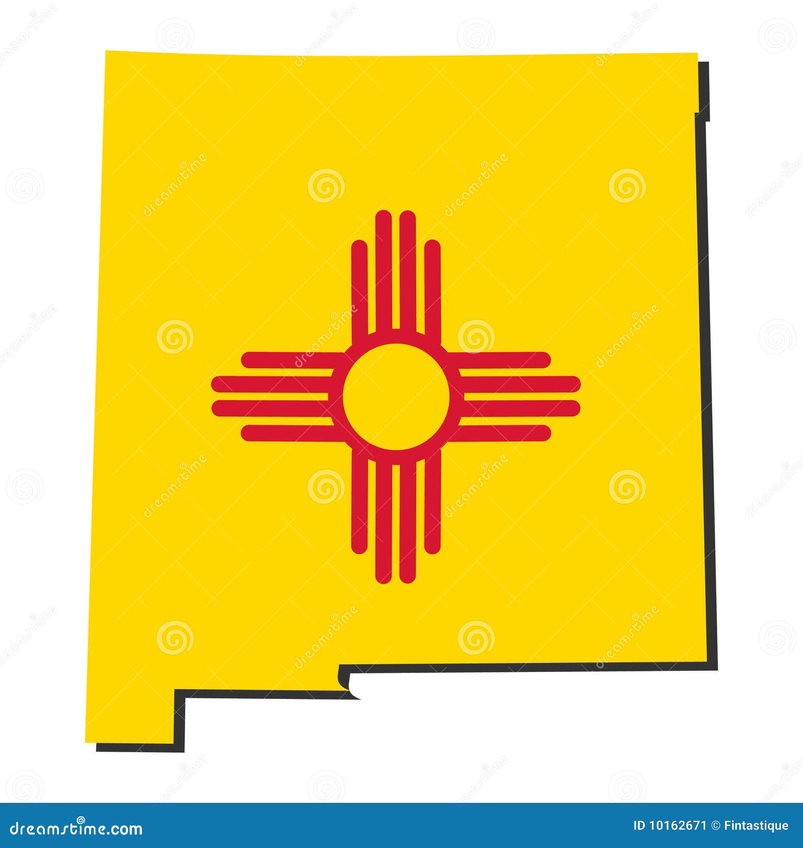 New Mexico Map Flag Illustration Stock Vector - Illustration of ...