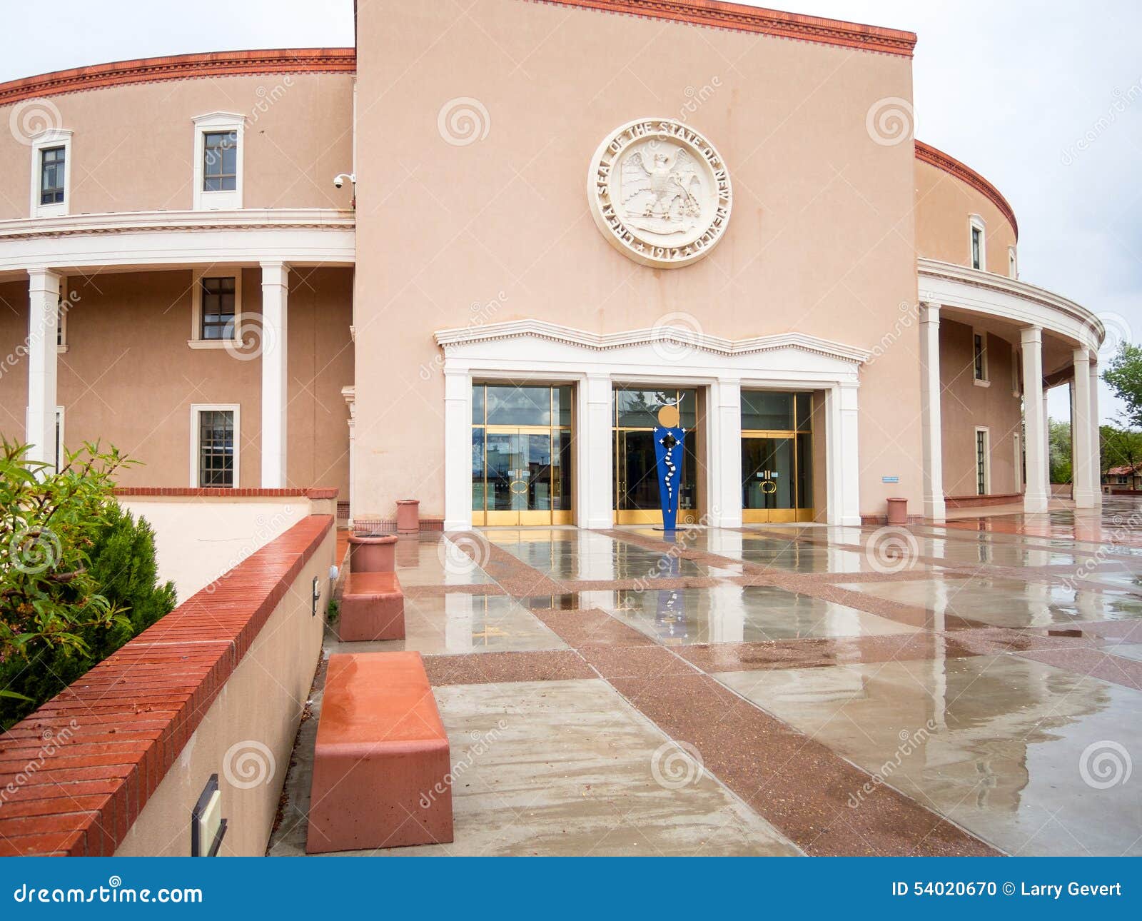 New Mexico State Capital Building Santa Fe Cityscape High Res Stock