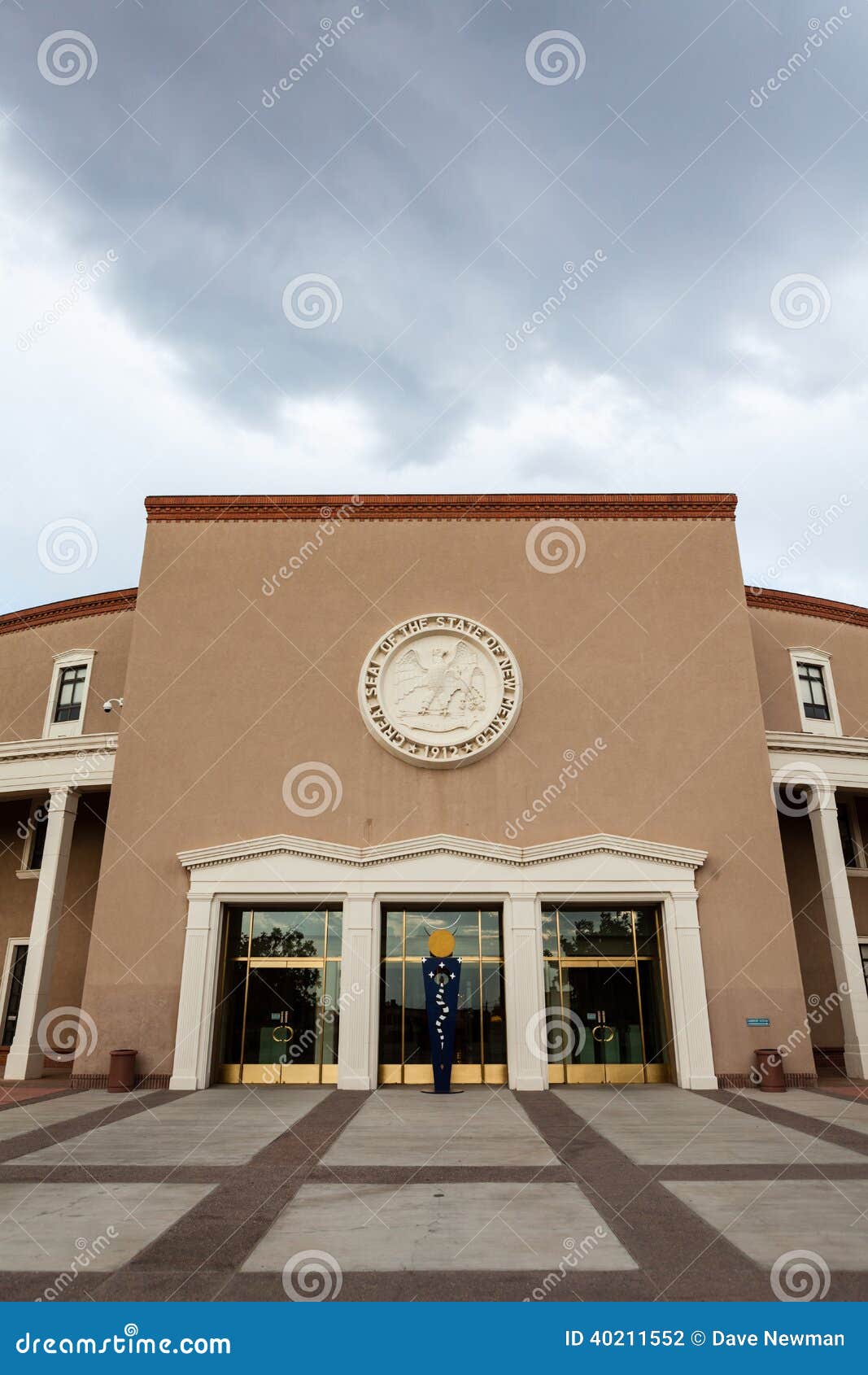 New Mexico State House and Capitol Building Stock Photo - Image of seal ...