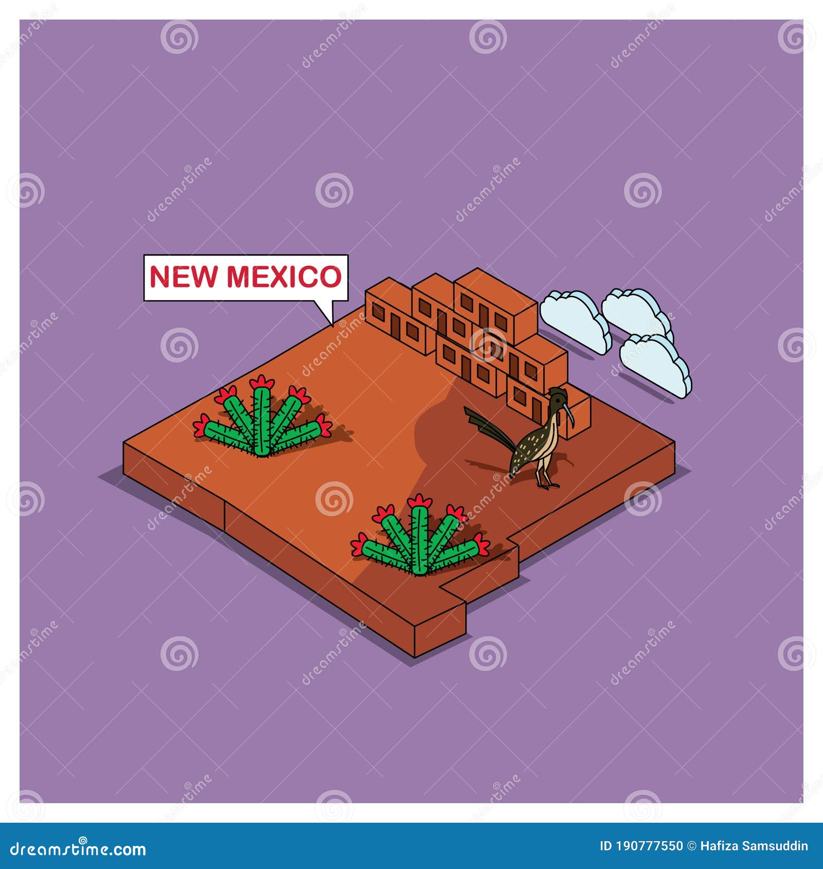 New Mexico State. Vector Illustration Decorative Design Stock Vector ...