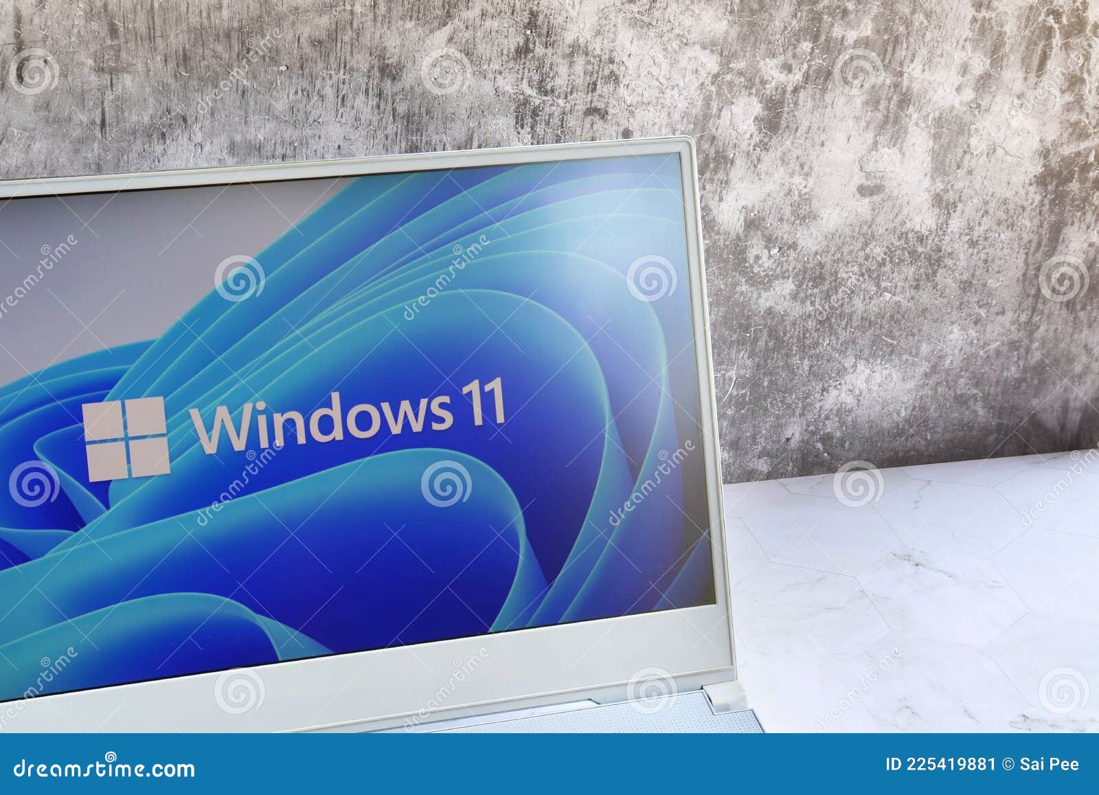 New Microsoft Windows 11 Logo on Computer Screen Editorial Photo ...