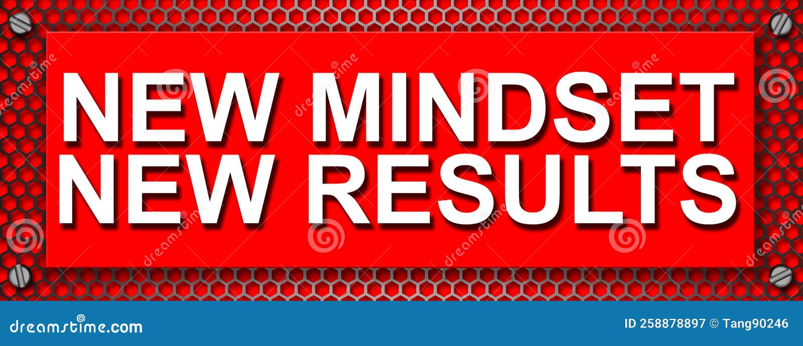 New Mindset New Results Text Quote on a Banner Stock Illustration ...
