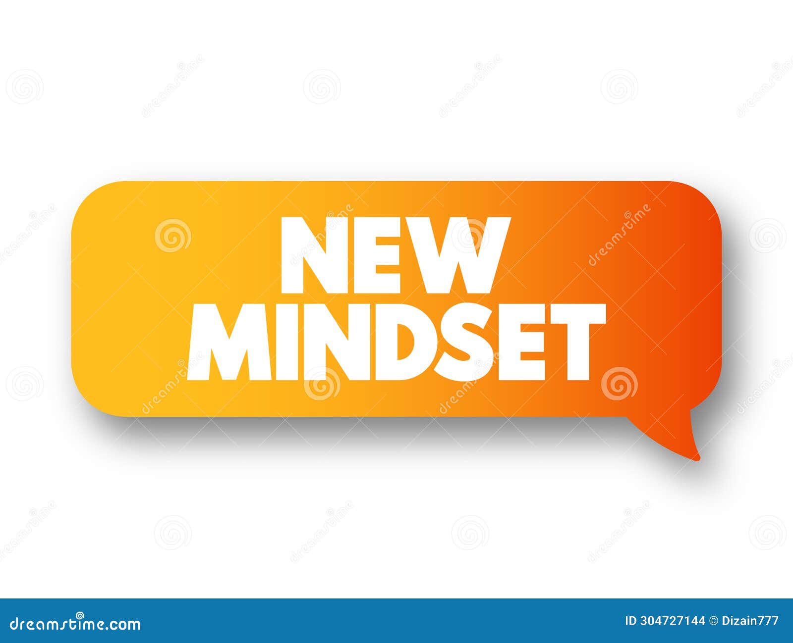 New Mindset Text Message Bubble, Concept Background Stock Illustration ...
