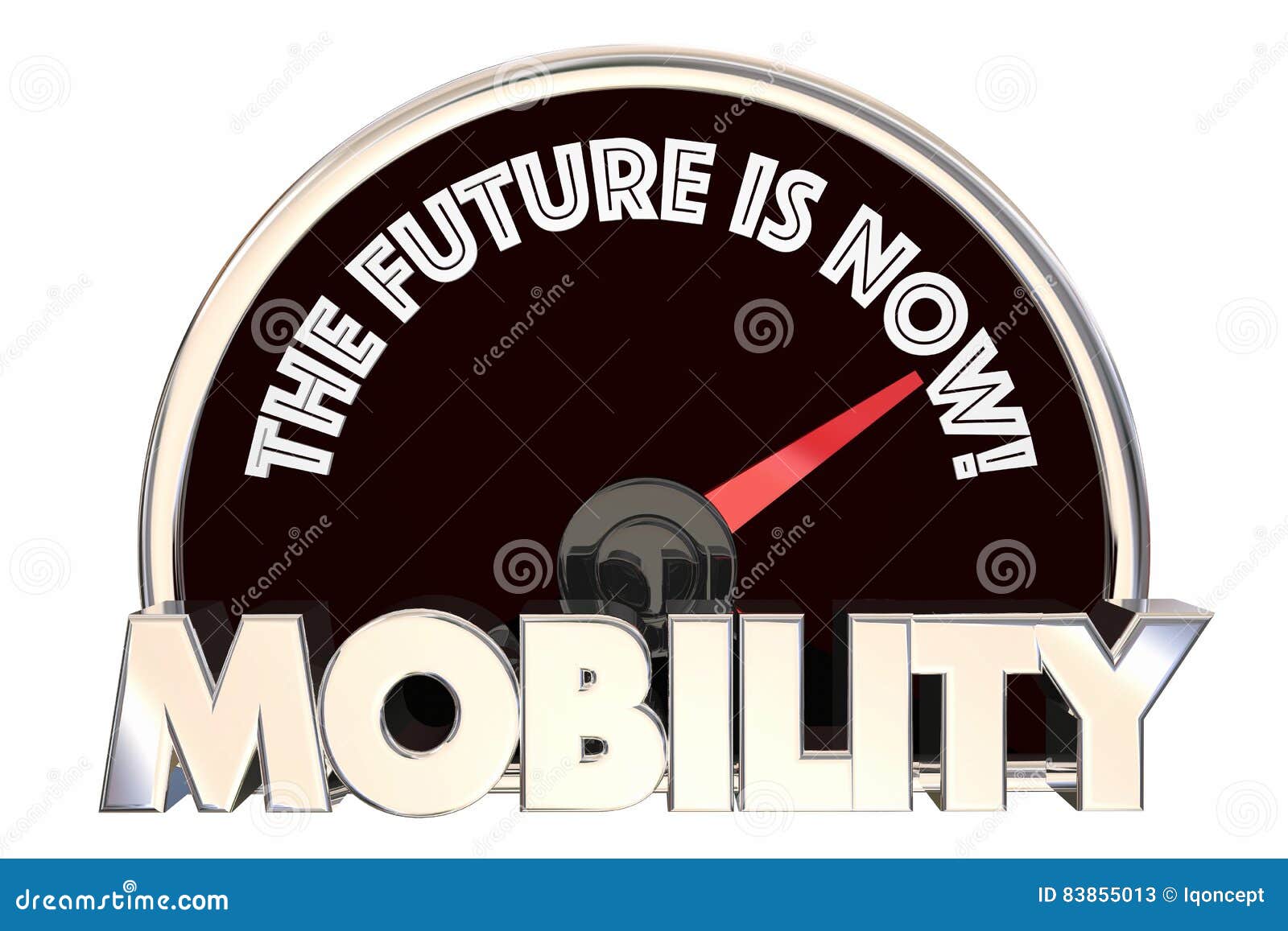 New Mobility the Future is Now Speedometer Stock Illustration ...