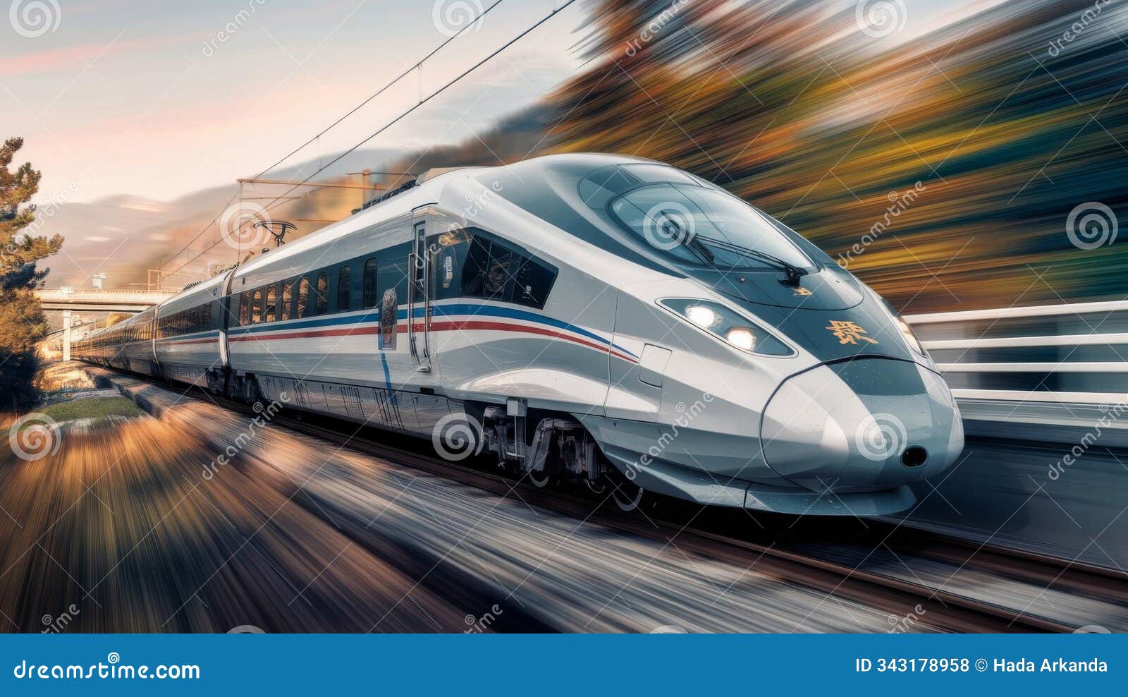 New Model Chinese High-speed Train in Motion, Sleek Design with Dynamic ...