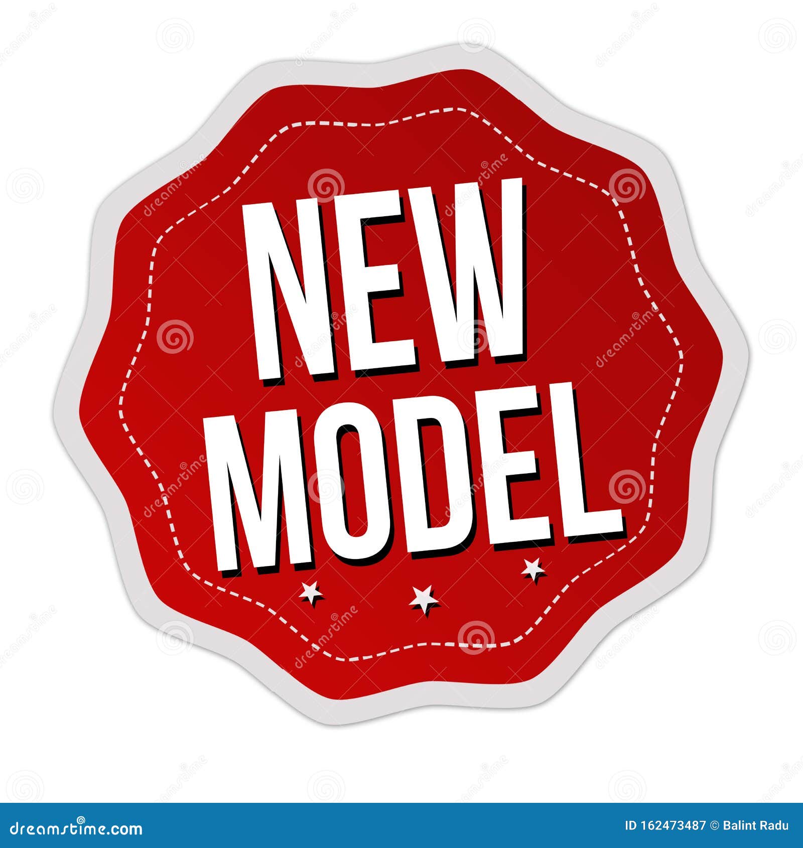 New model label or sticker stock vector. Illustration of design - 162473487
