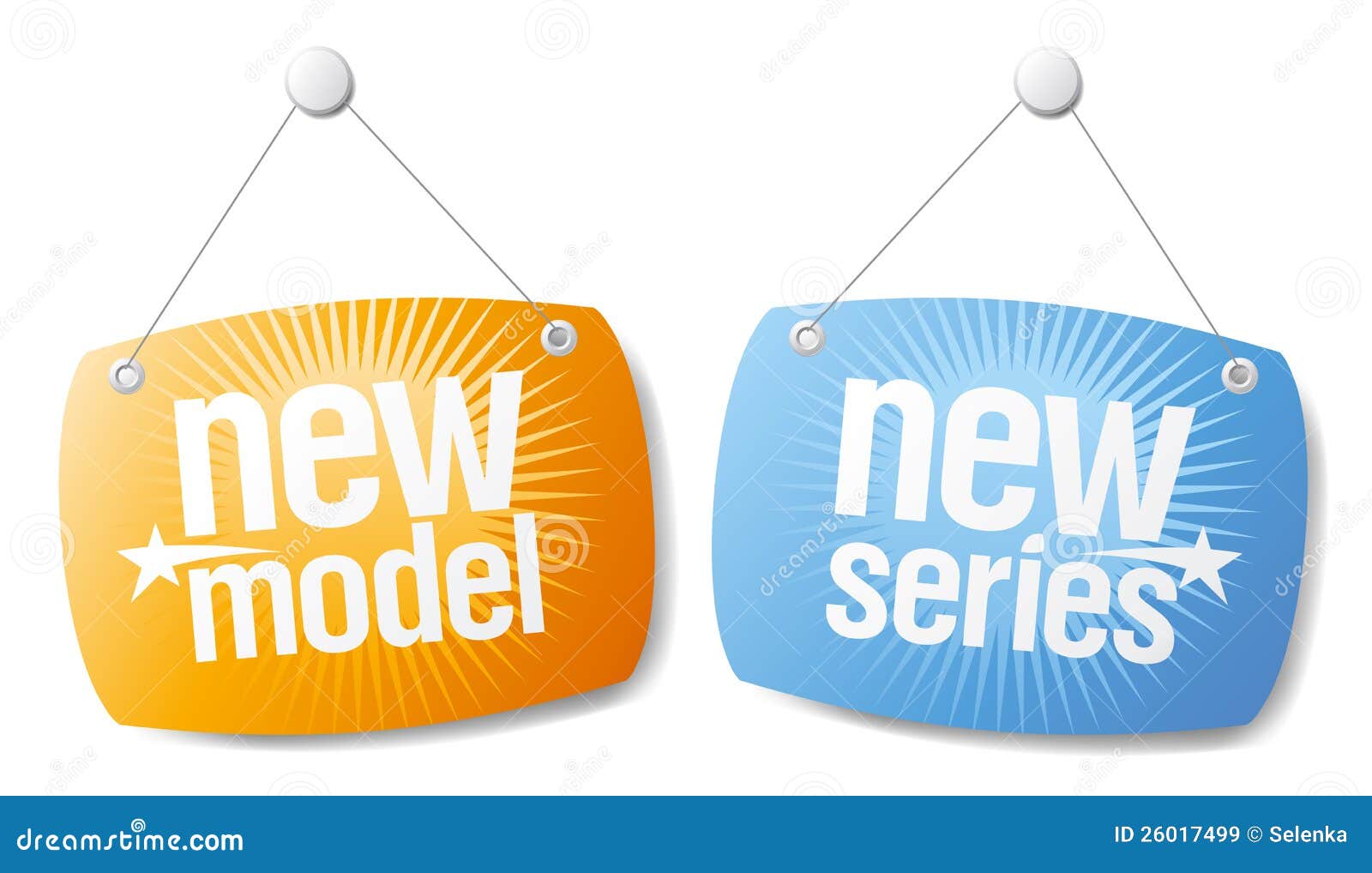 New Model, New Series Signs. Stock Vector - Illustration of equipment ...