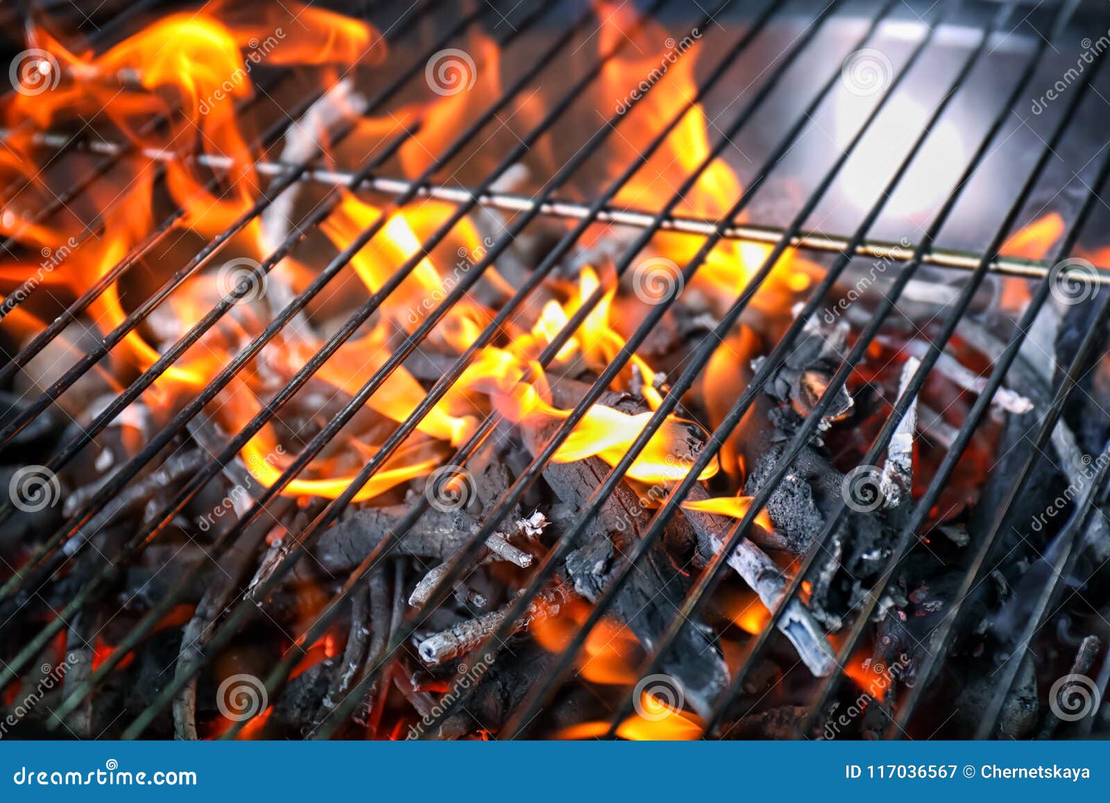New Modern Barbecue Grill with Coals Stock Image - Image of cooking ...