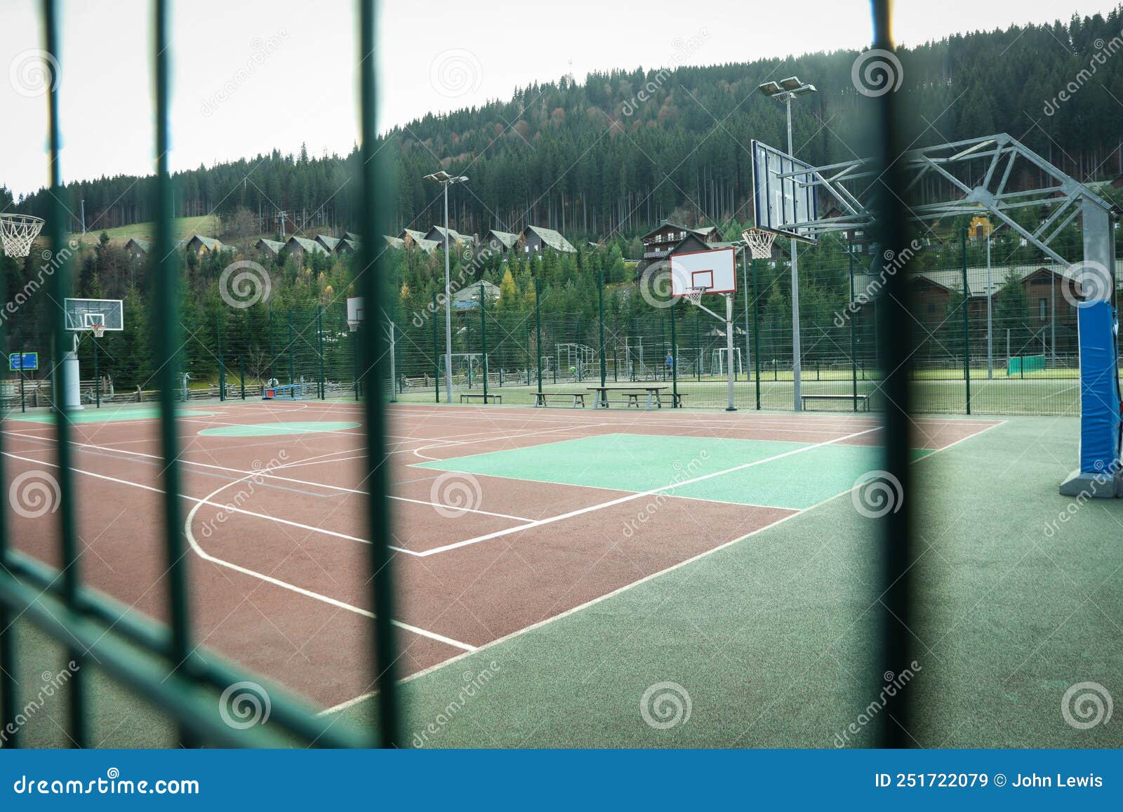 New Modern Basketball Playground with Modern Markup Stock Image - Image ...