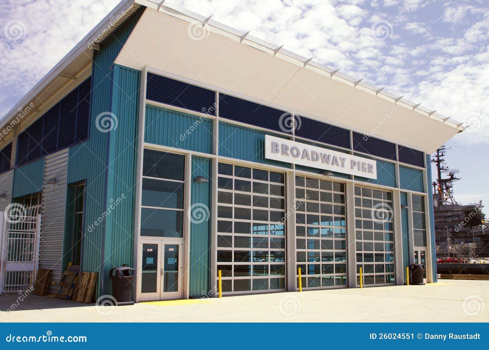 New Modern Broadway Pier Building Stock Image - Image of recreation ...