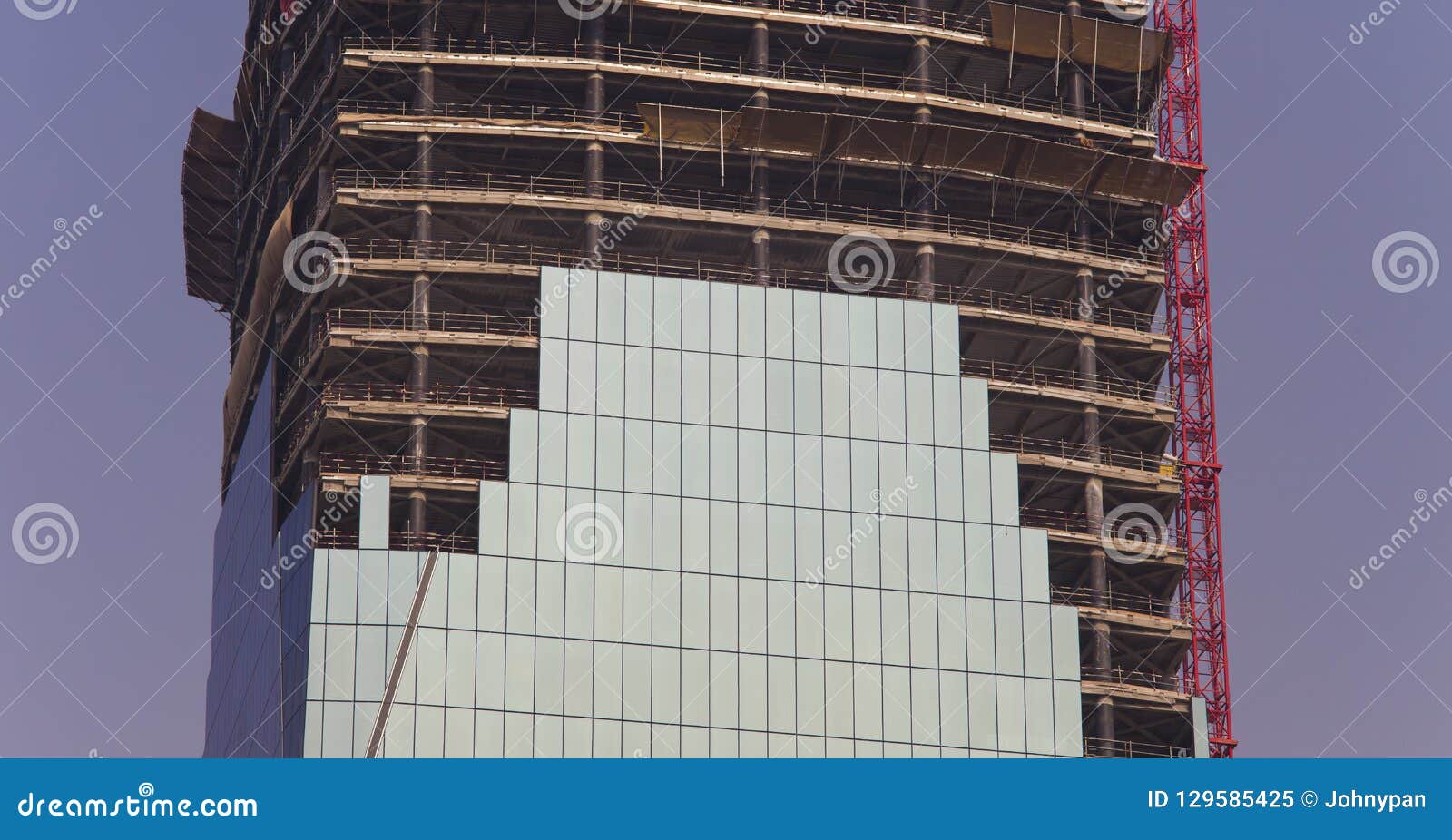 New Modern Building in Construction Stock Image - Image of crane, city ...