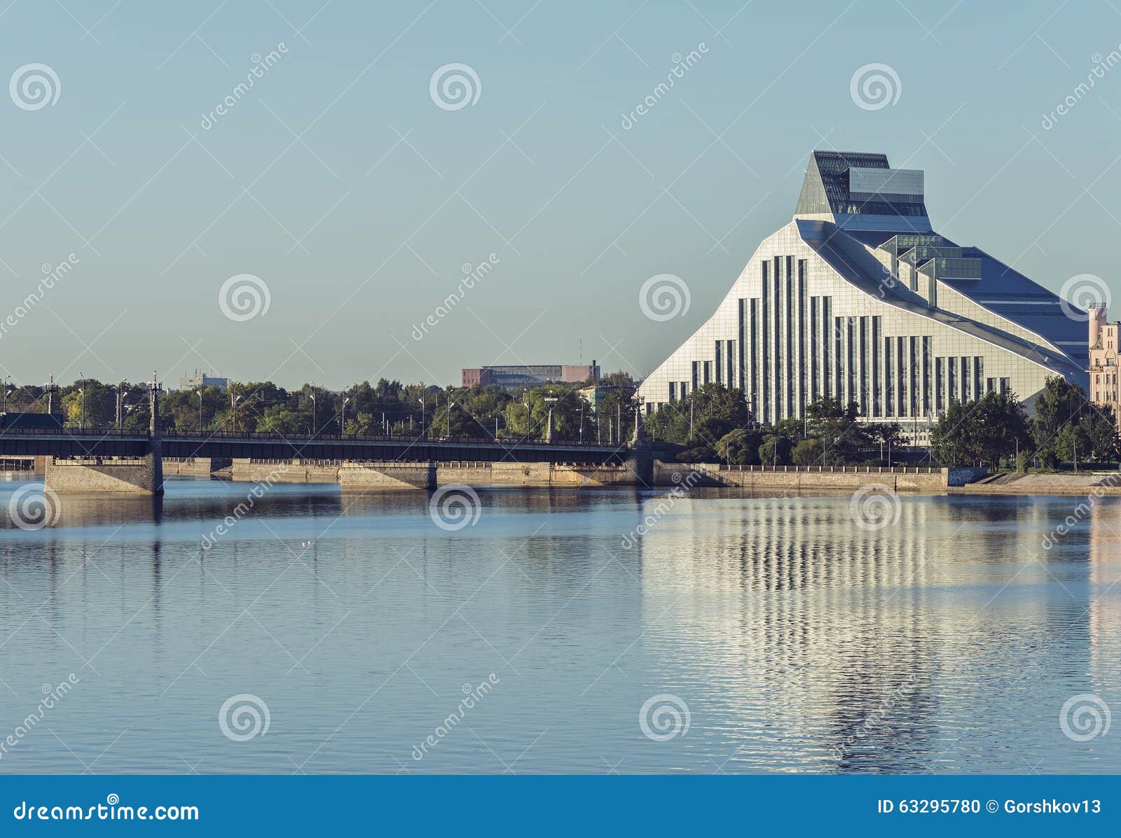 A New Modern Building of the National Library, Riga Editorial Image ...