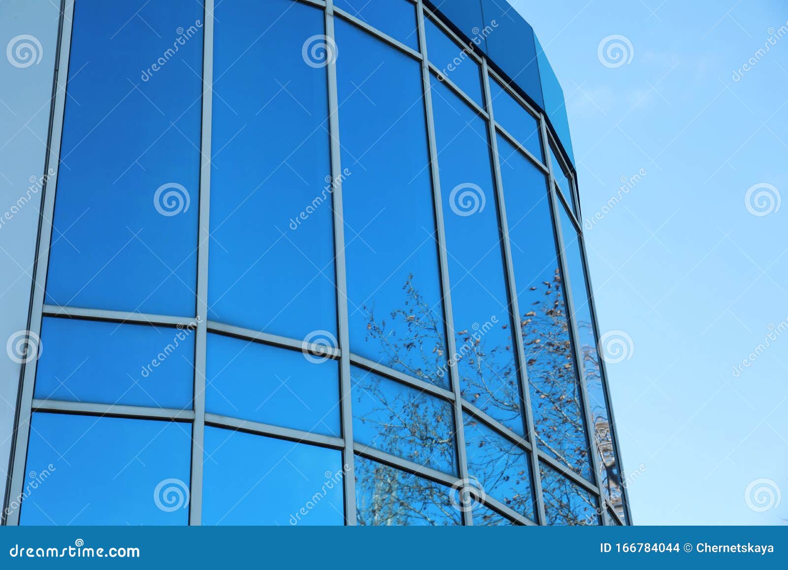New Modern Building with Tinted Windows Stock Photo - Image of object ...