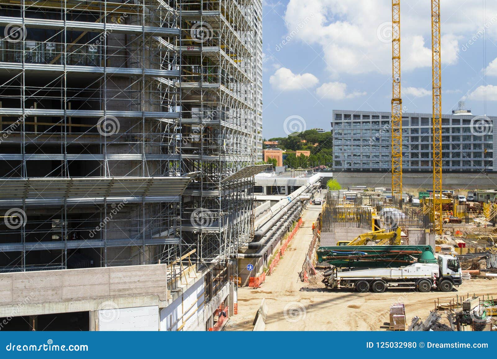 New Modern Buildings and Over Population Stock Photo - Image of facade ...