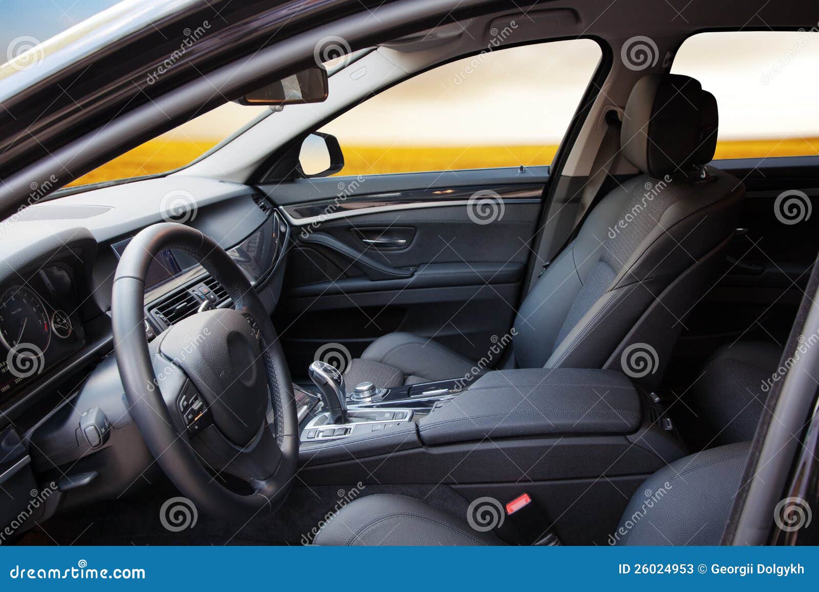New modern car interior stock image. Image of metal, control - 26024953