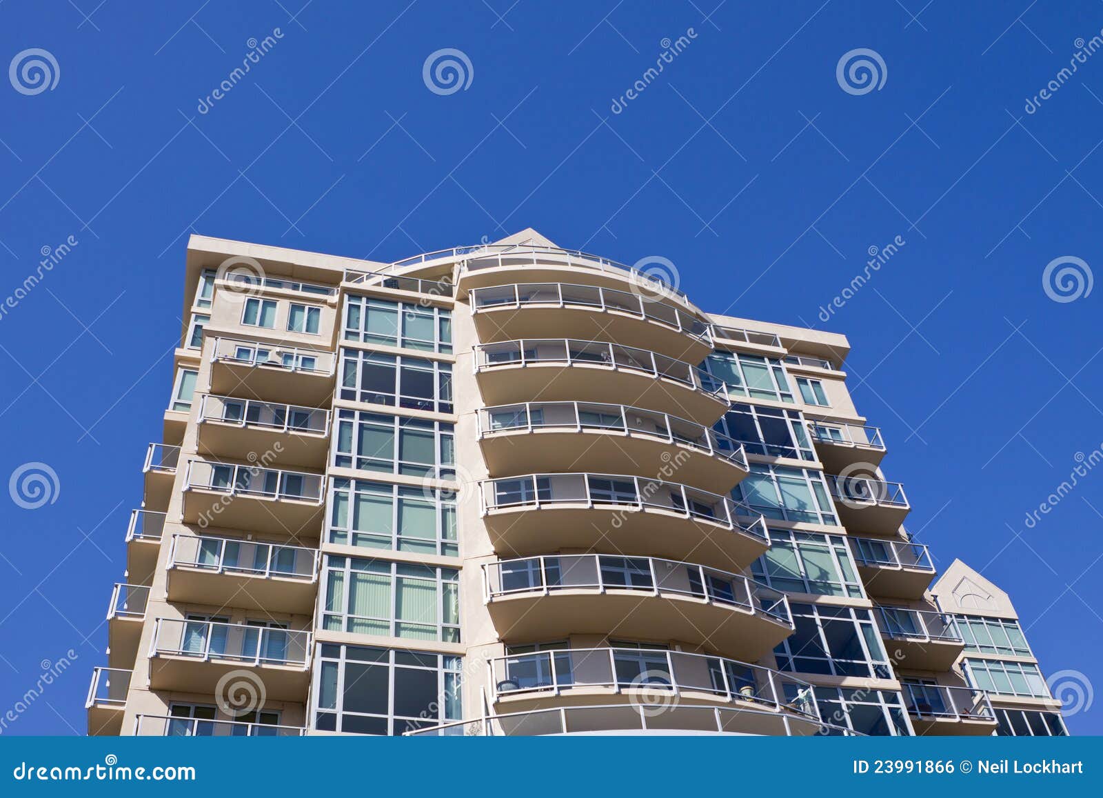 New Modern Condo Building stock photo. Image of quarters - 23991866