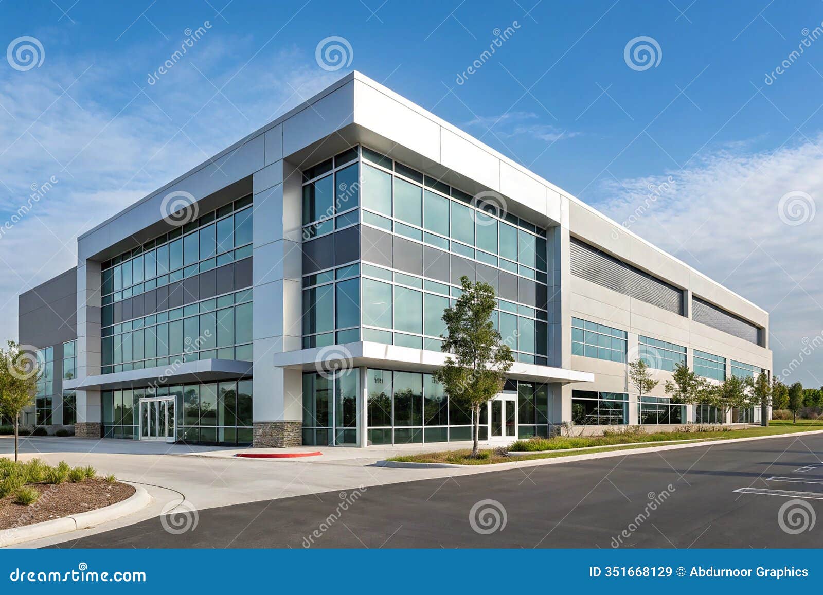 New Modern Corporate Office Building Exterior. Exterior of Modern ...