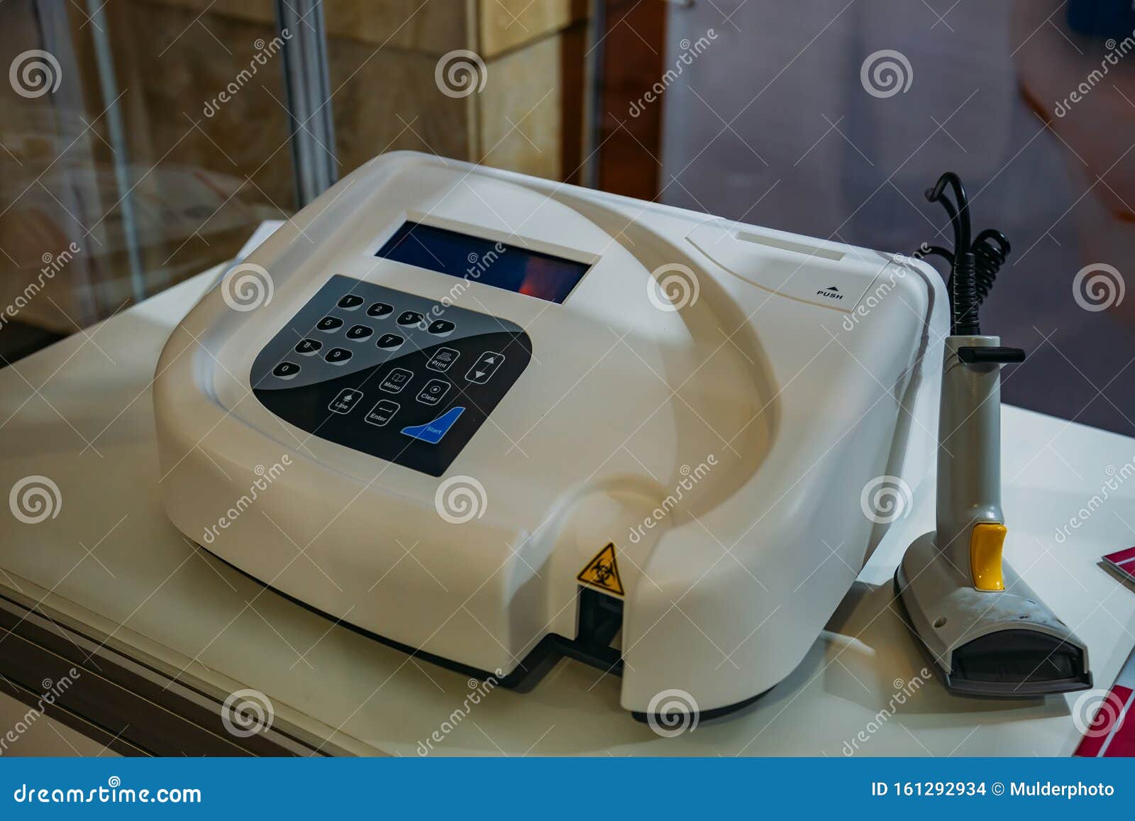 New Modern Digital Blood Express Analyzing Machine Stock Photo - Image ...