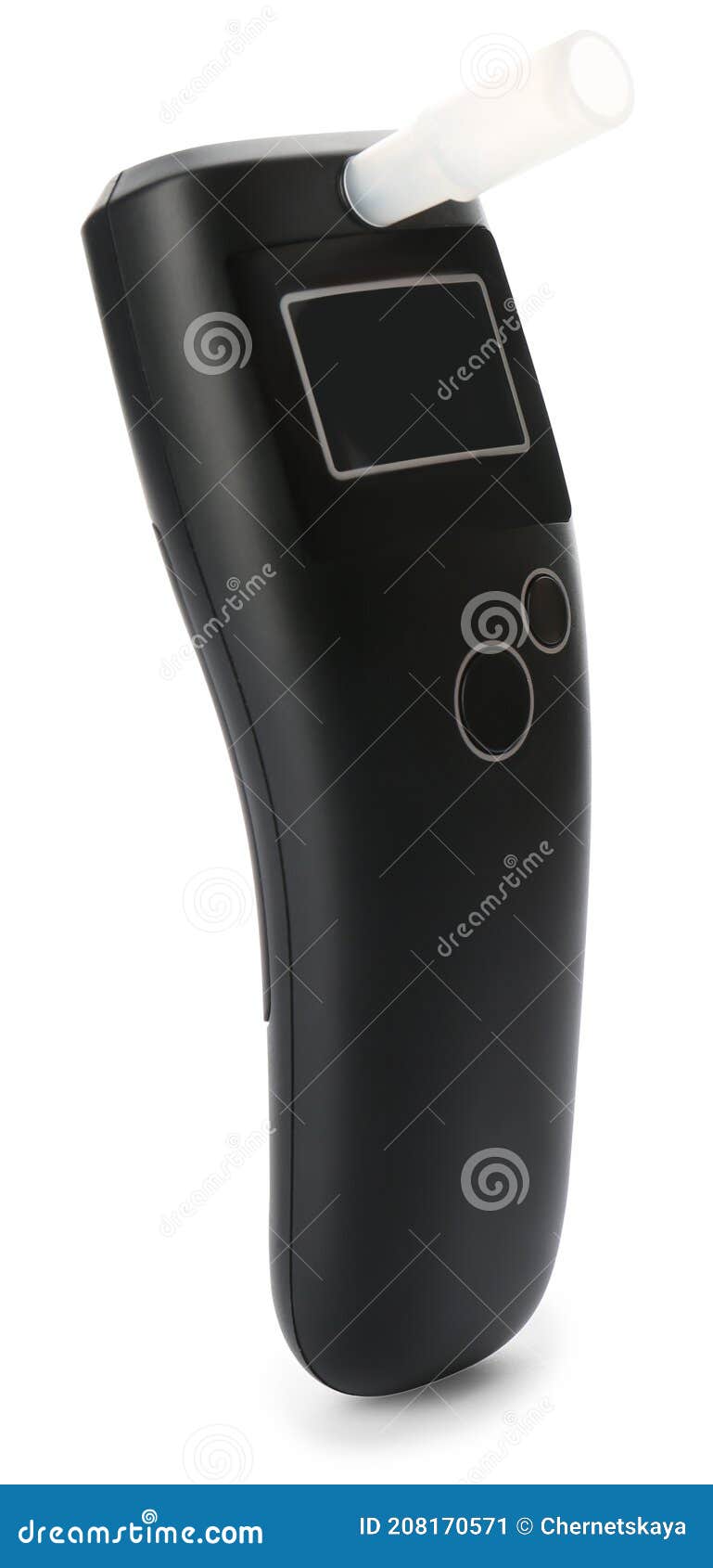 New Modern Digital Breathalyzer on White Background Stock Image - Image ...
