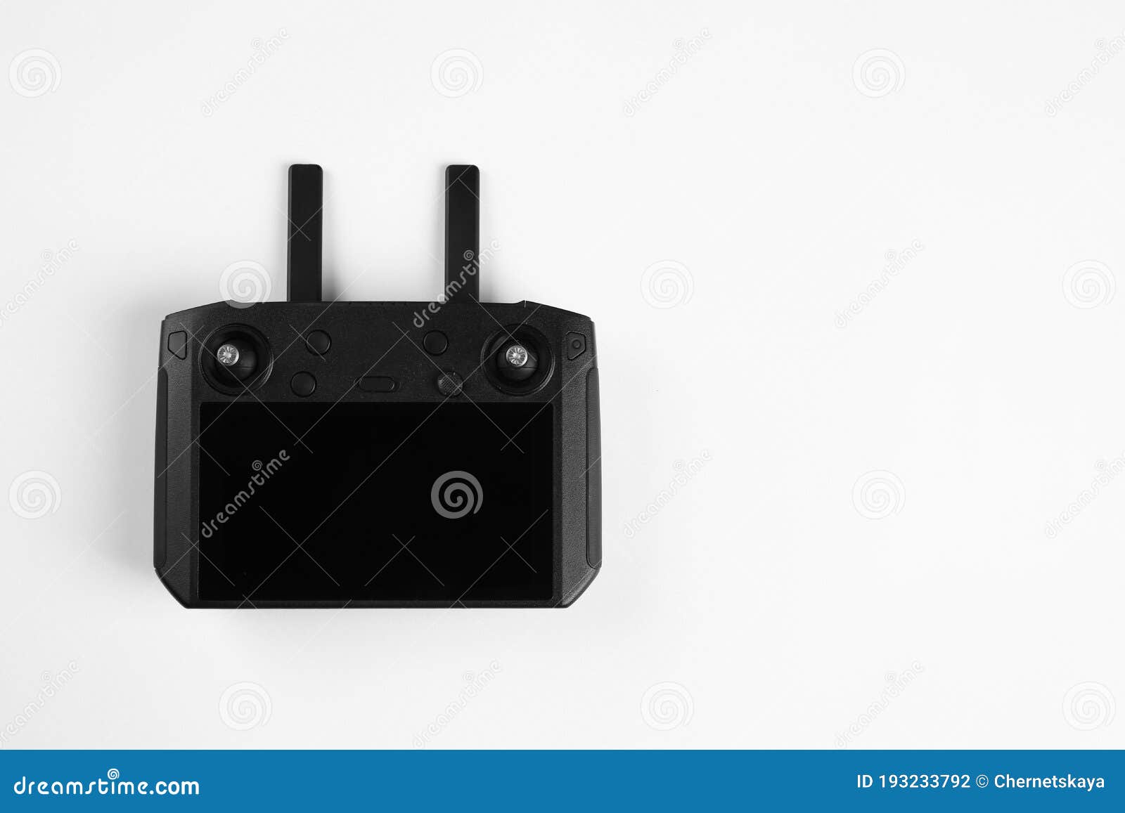 New Modern Drone Controller Isolated on White Stock Photo - Image of ...