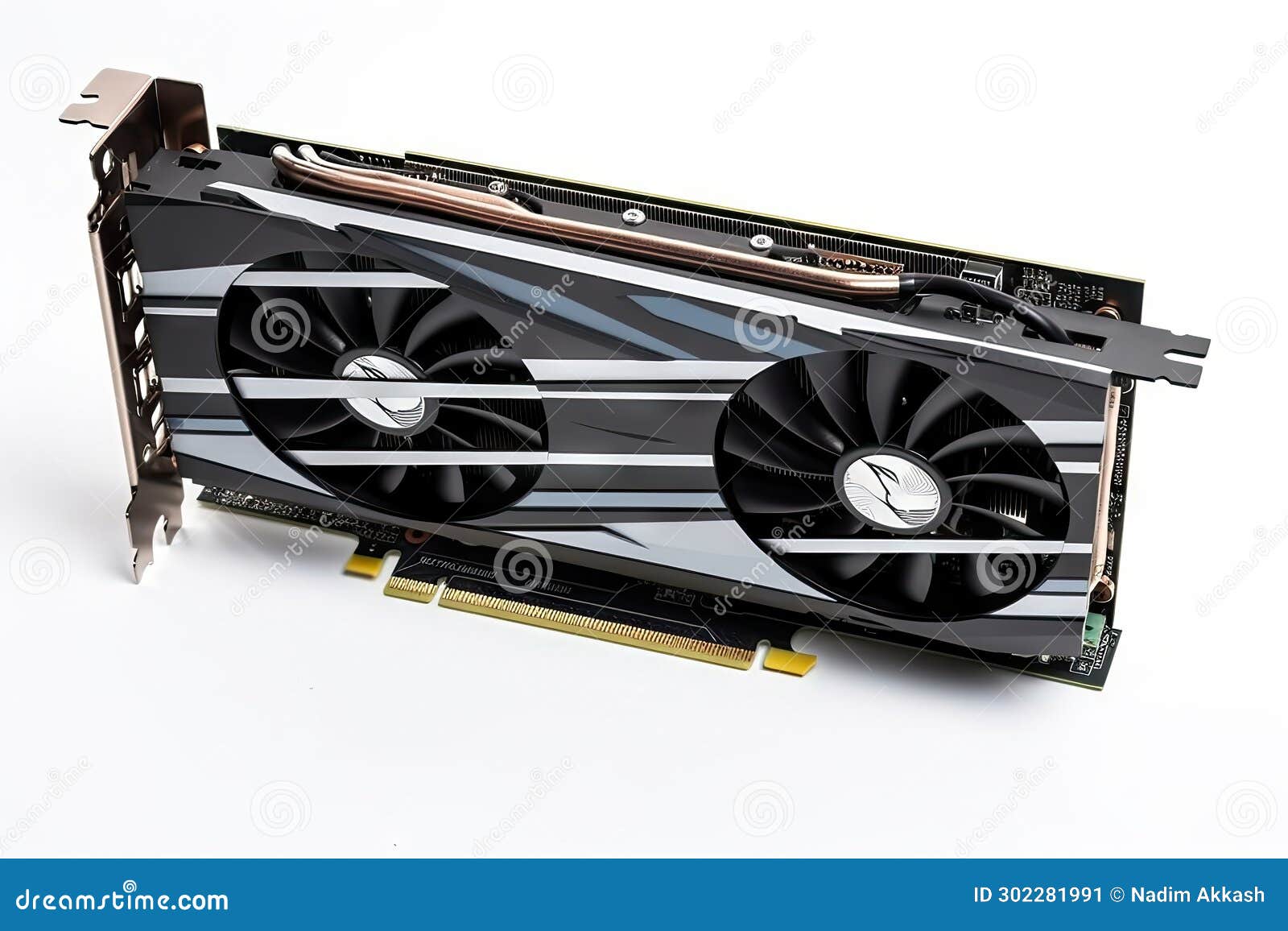 New Modern Gaming Graphics Card White Stock Illustration - Illustration ...