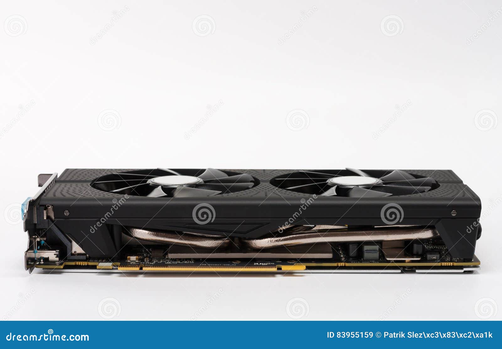 New Modern Gaming Graphics Card on White Stock Image - Image of high ...