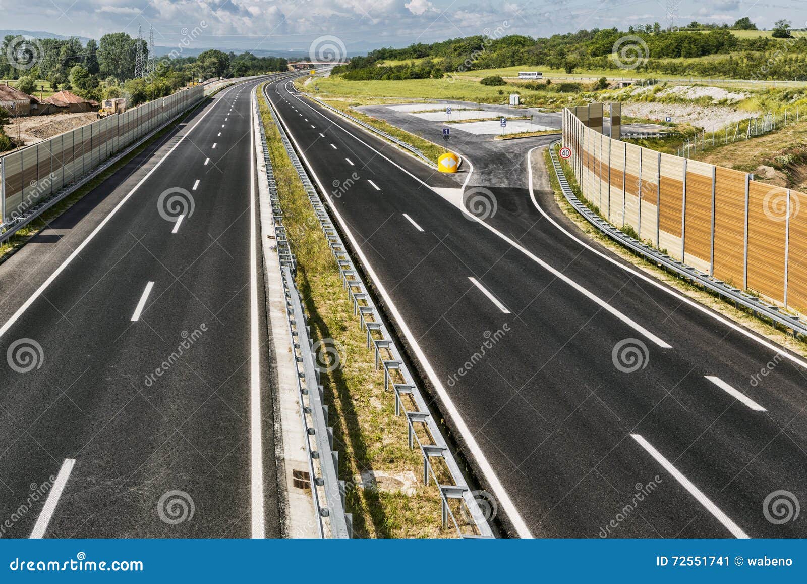 New modern highway stock image. Image of green, country - 72551741