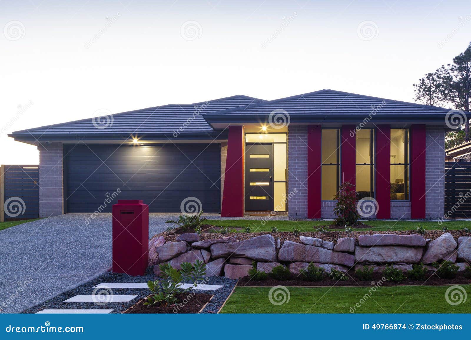 New modern home exterior stock photo. Image of house - 49766874