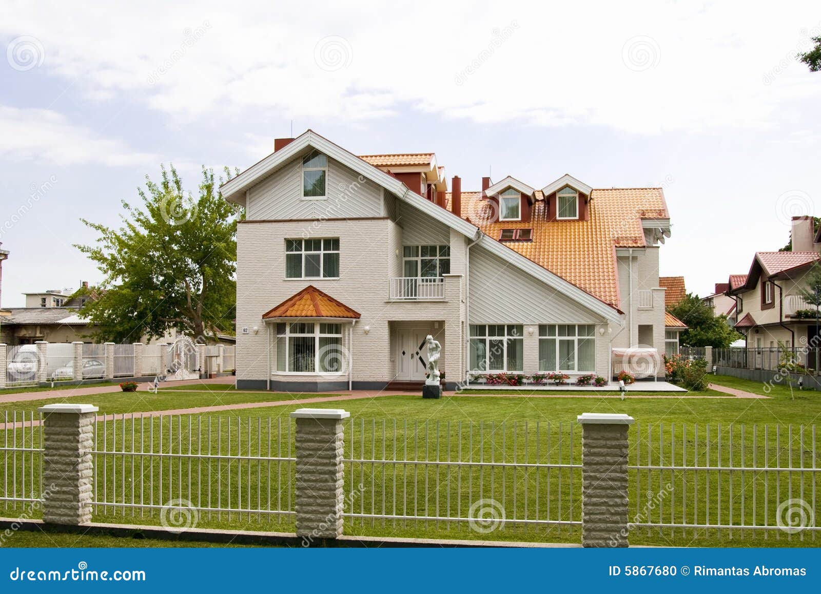 New modern house stock photo. Image of painted, residence - 5867680