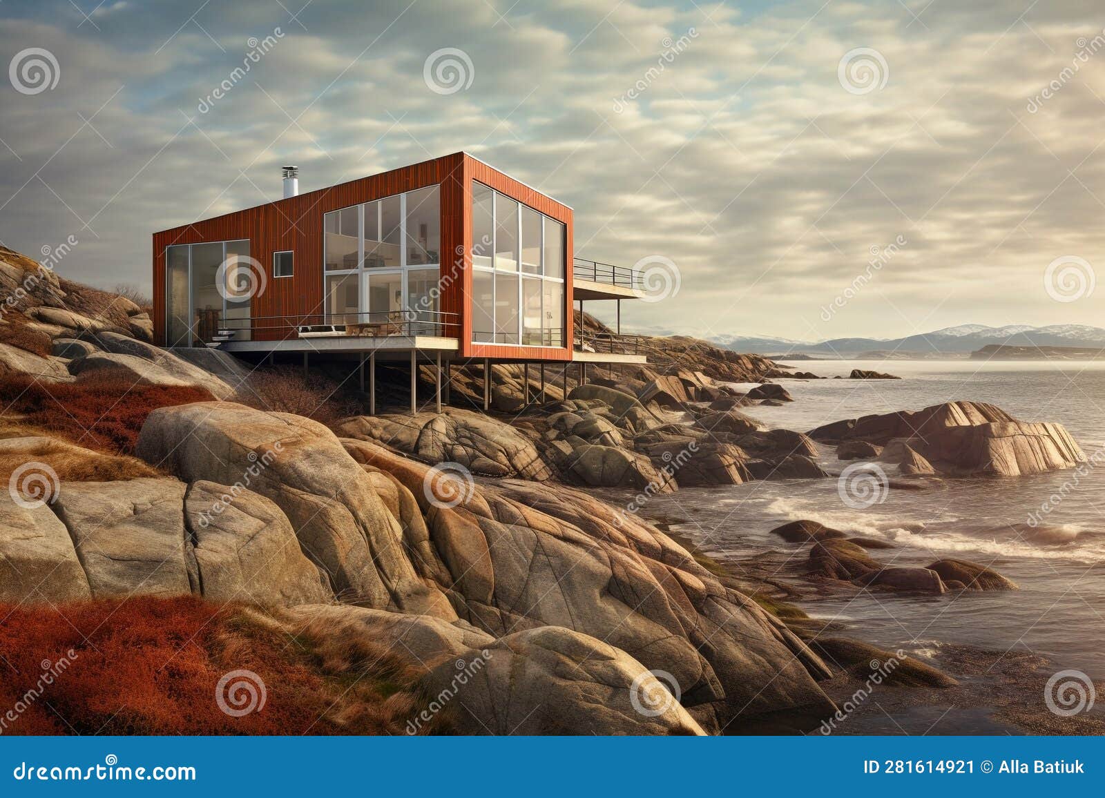 New Modern House. New Construction. Creative Structure. Future ...