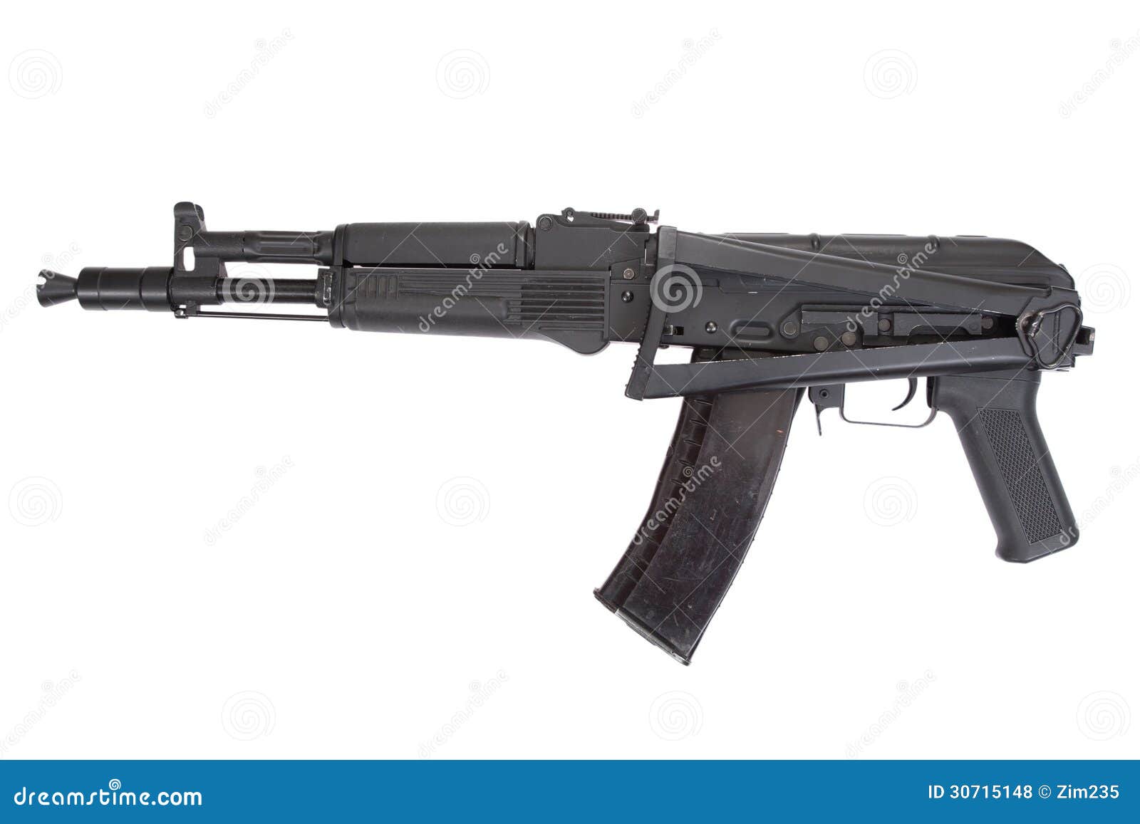 A New Modern Kalashnikov Assault Rifle on White Stock Photo - Image of ...