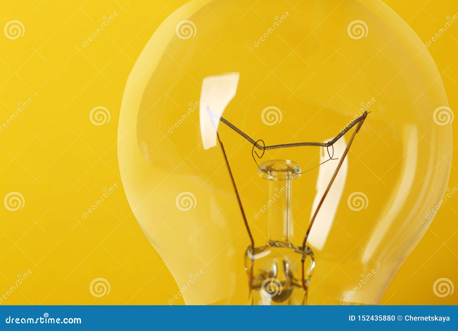 New Modern Lamp Bulb on Yellow Background Stock Photo - Image of design ...