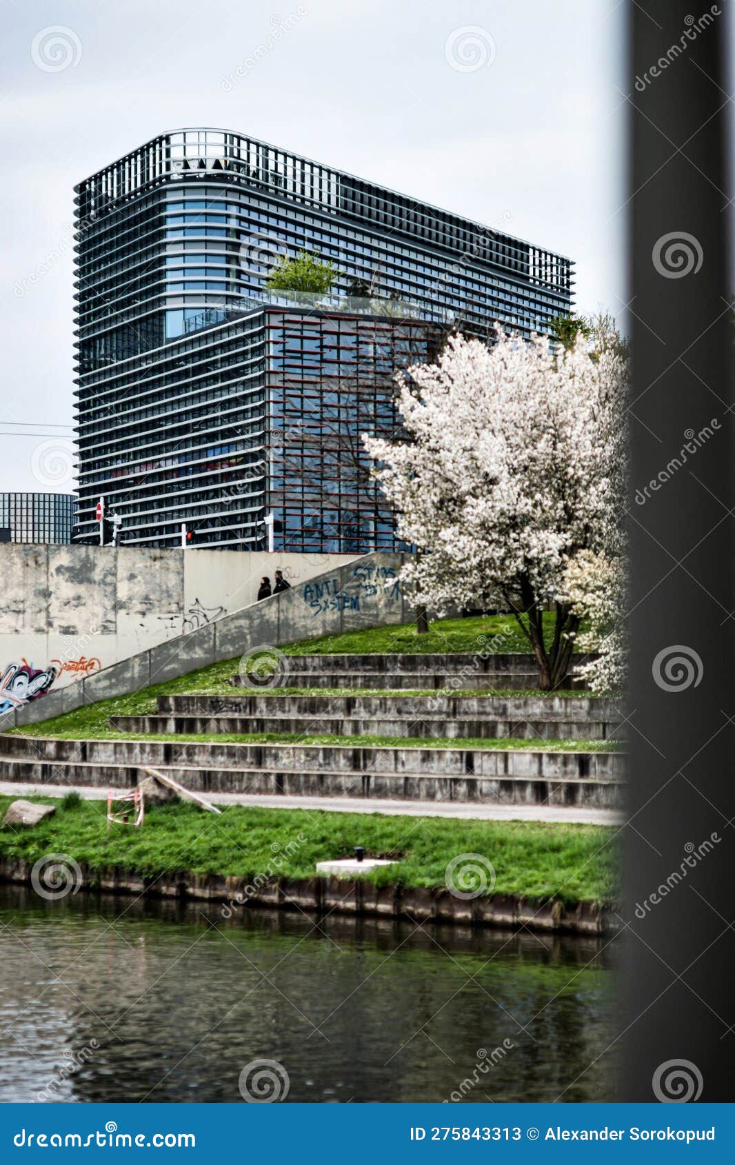 New Modern Large Glass and Concrete Buildings in Strasbourg Editorial ...