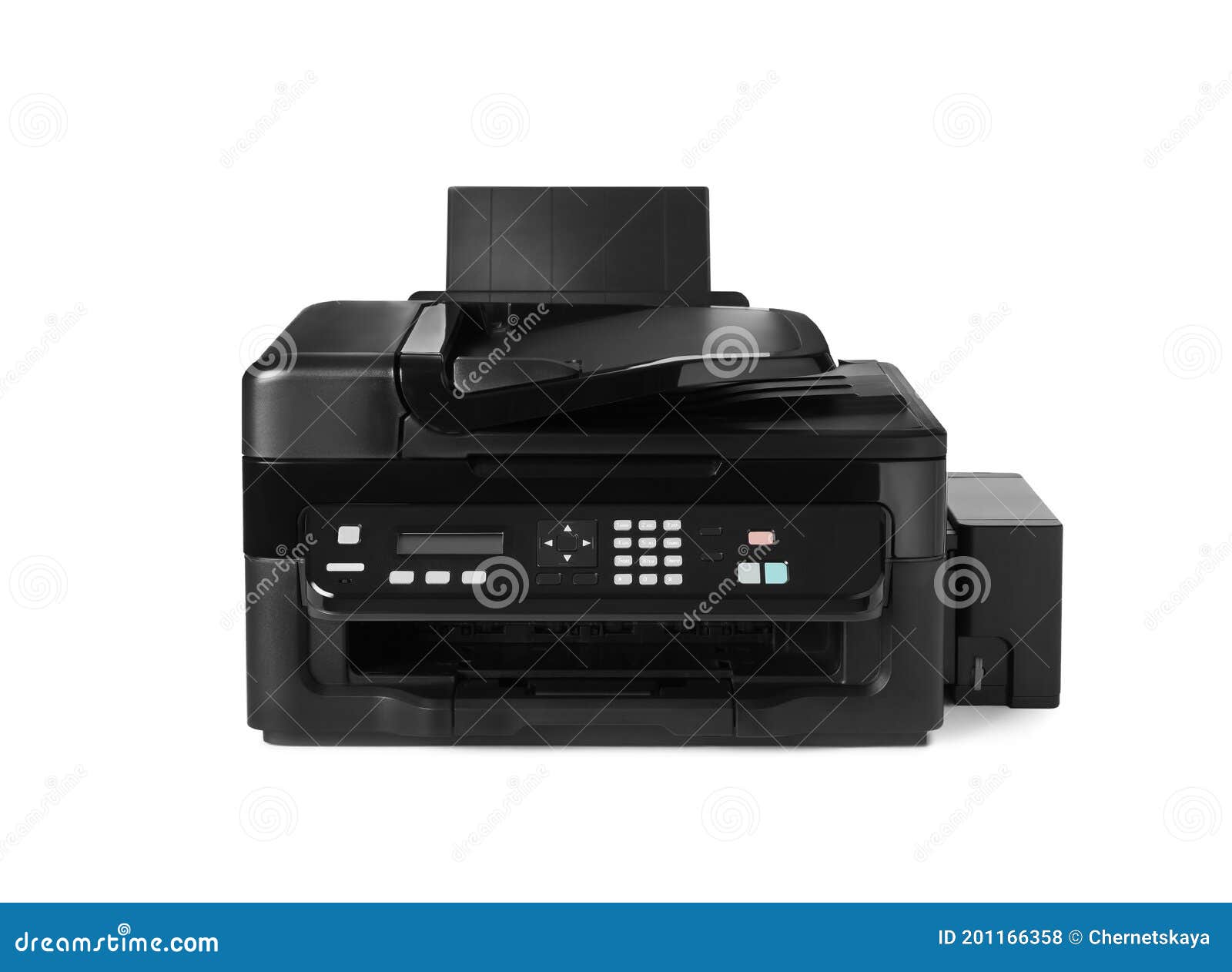 New Modern Multifunction Printer Isolated on White Stock Photo - Image ...