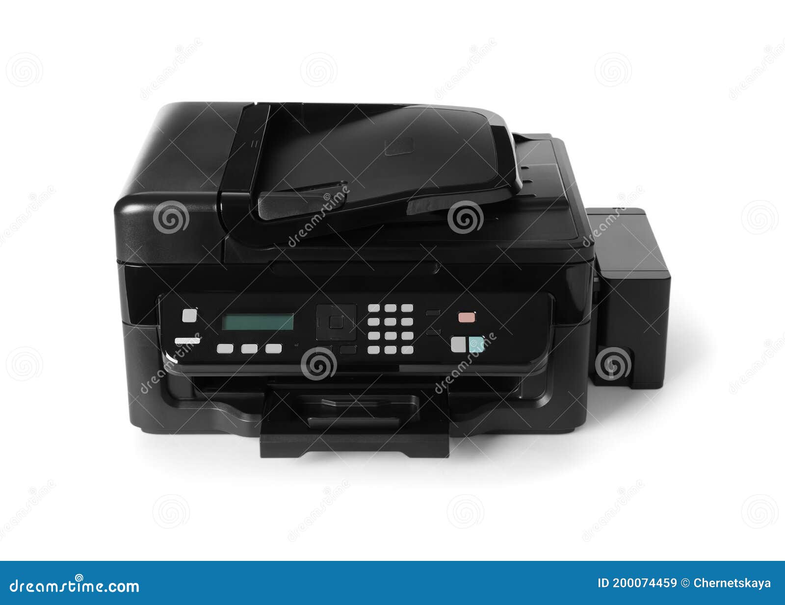 New Modern Multifunction Printer Isolated on White Stock Image - Image ...