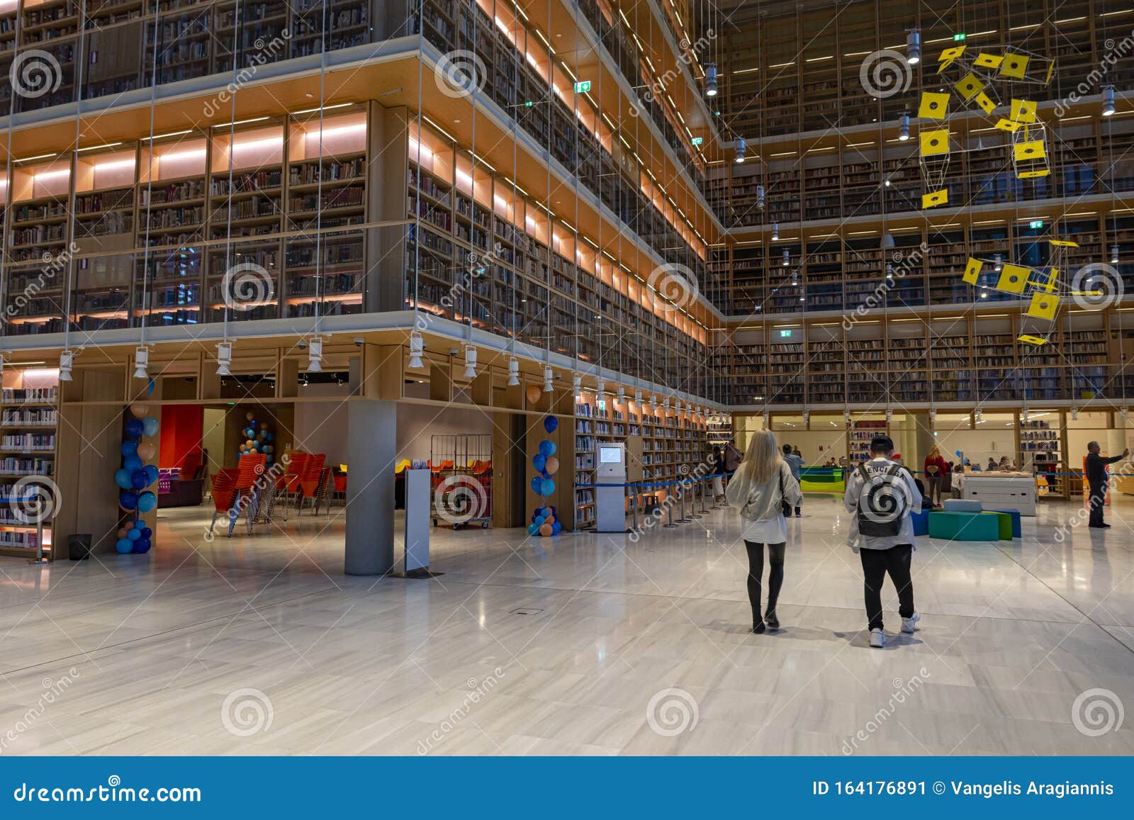 New Modern Public Library with Many Floors Editorial Photo - Image of ...