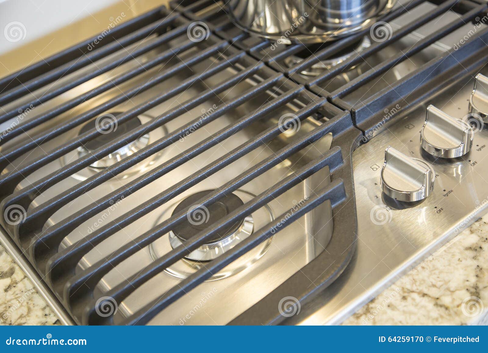 New Modern Natural Gas Range Stove Stock Photo - Image of digital ...