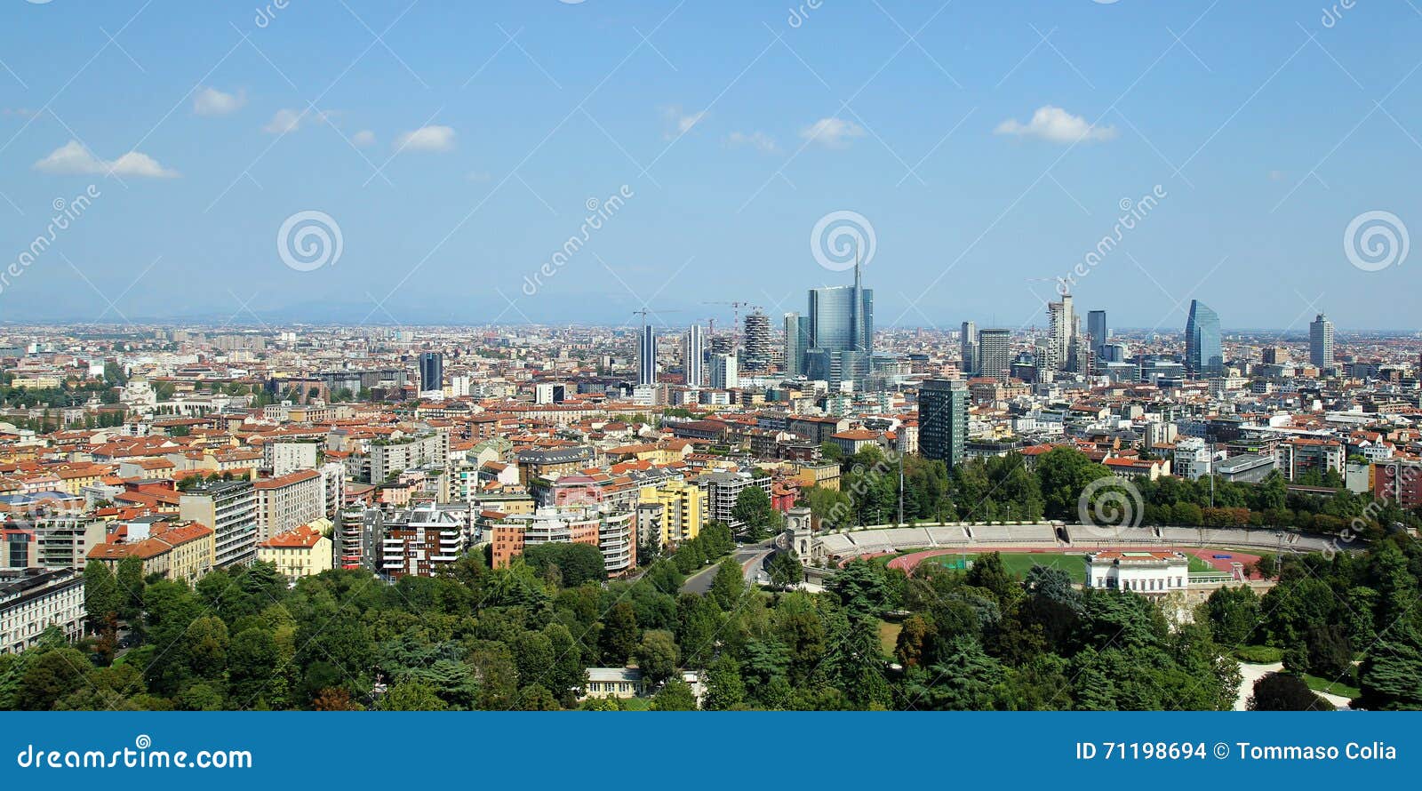 New Modern Skyline in Milan Stock Photo - Image of aerial, milano: 71198694