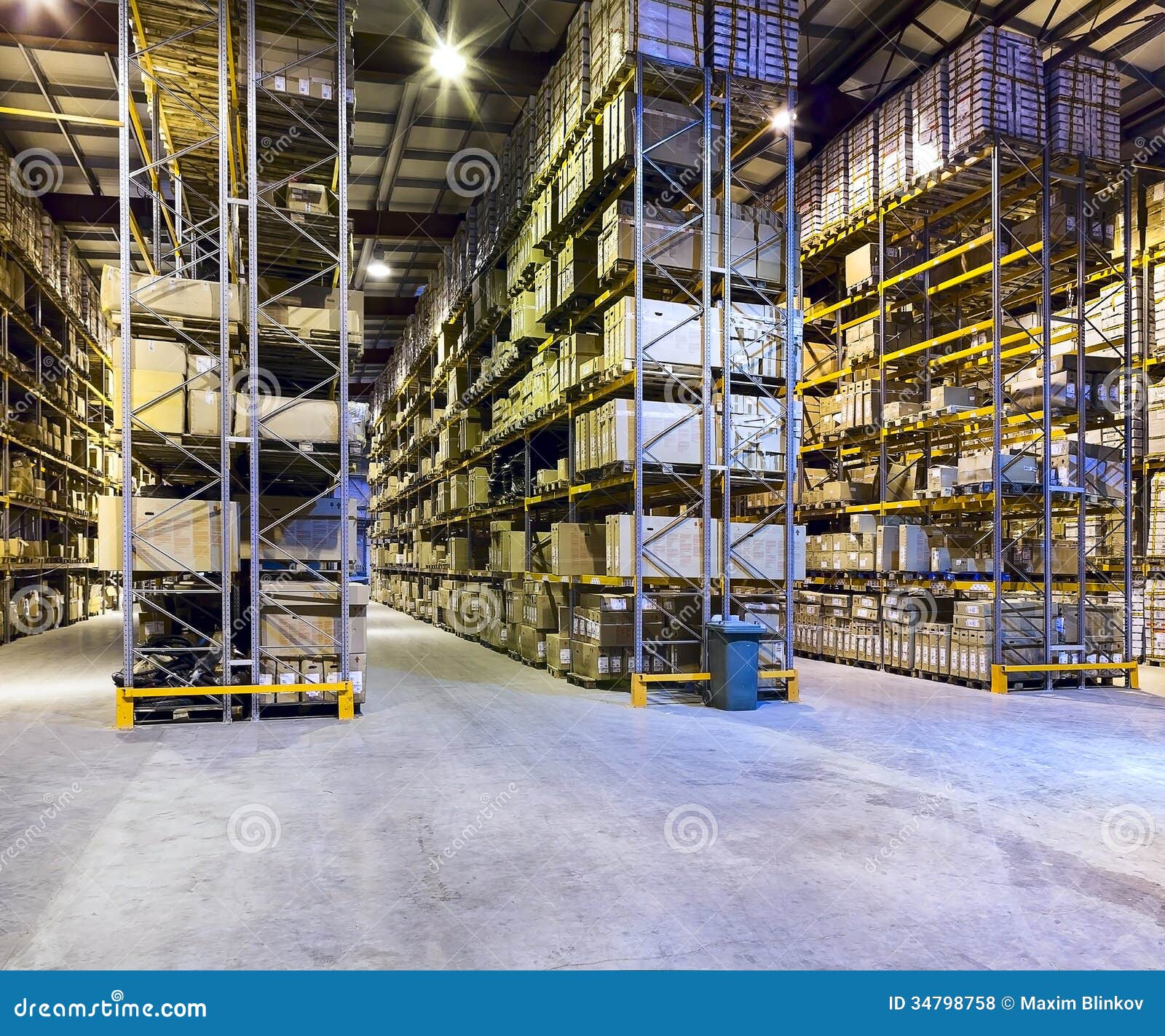 New and modern warehouse stock photo. Image of indoors - 34798758