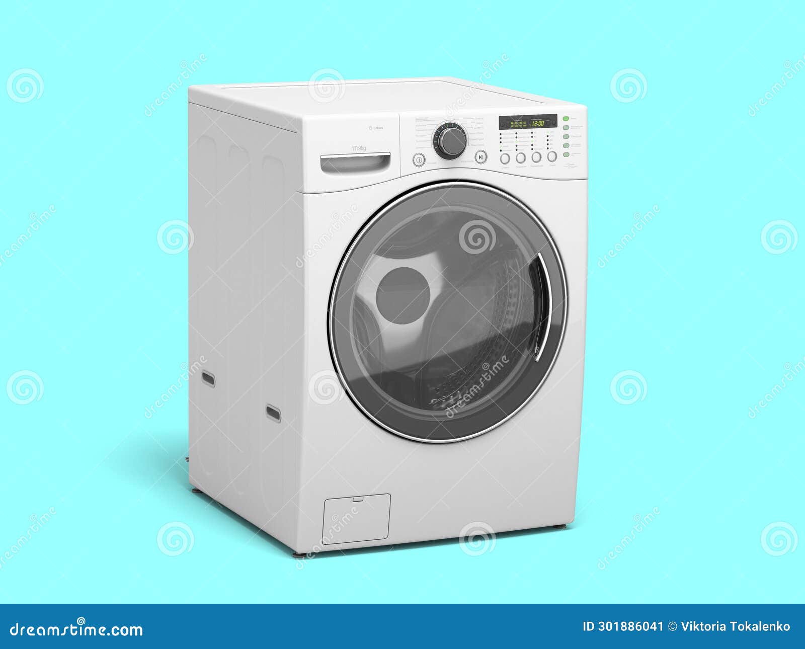New Modern Washing Machine 3d Render on Color Background Stock ...