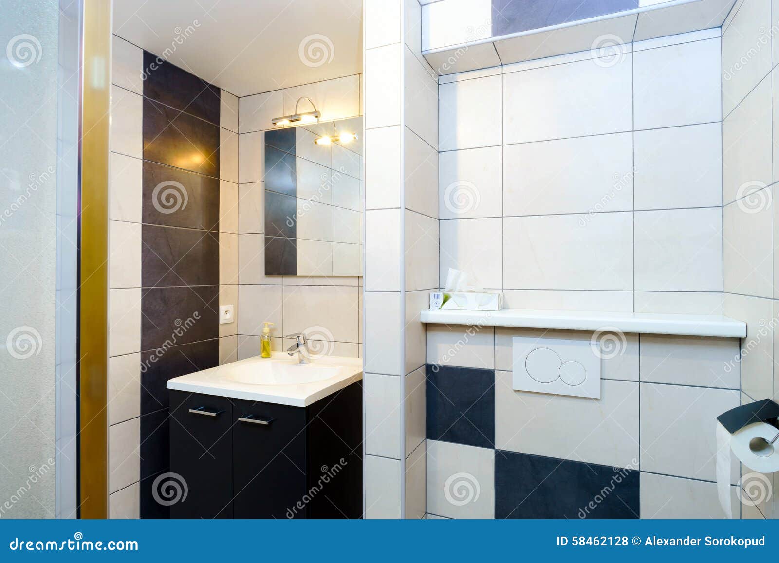 New Modern Wc with Douche in Apartment Stock Photo - Image of luxurious ...