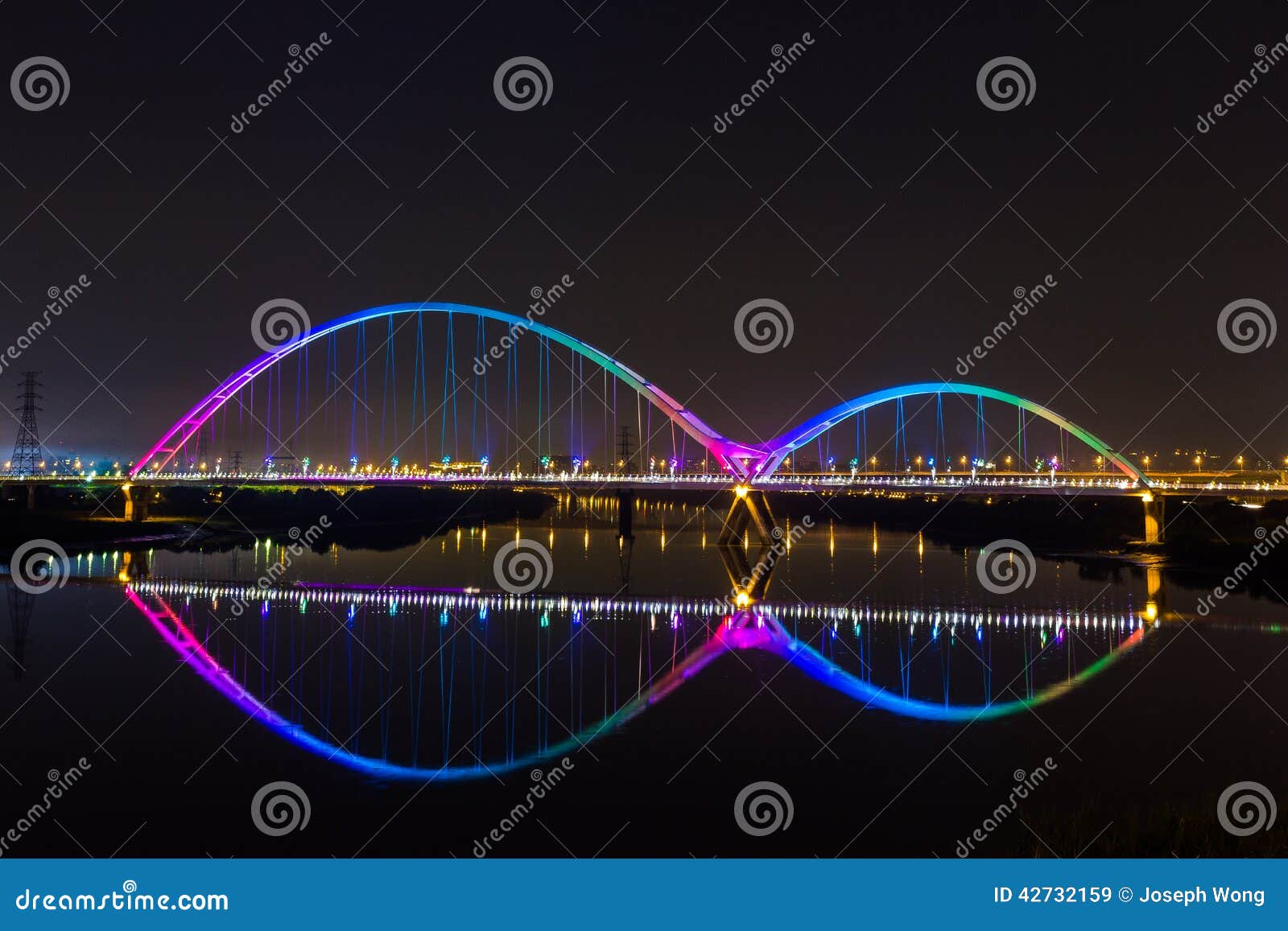 Moon Bridge In Dahu Park, Taipei Stock Photography | CartoonDealer.com ...