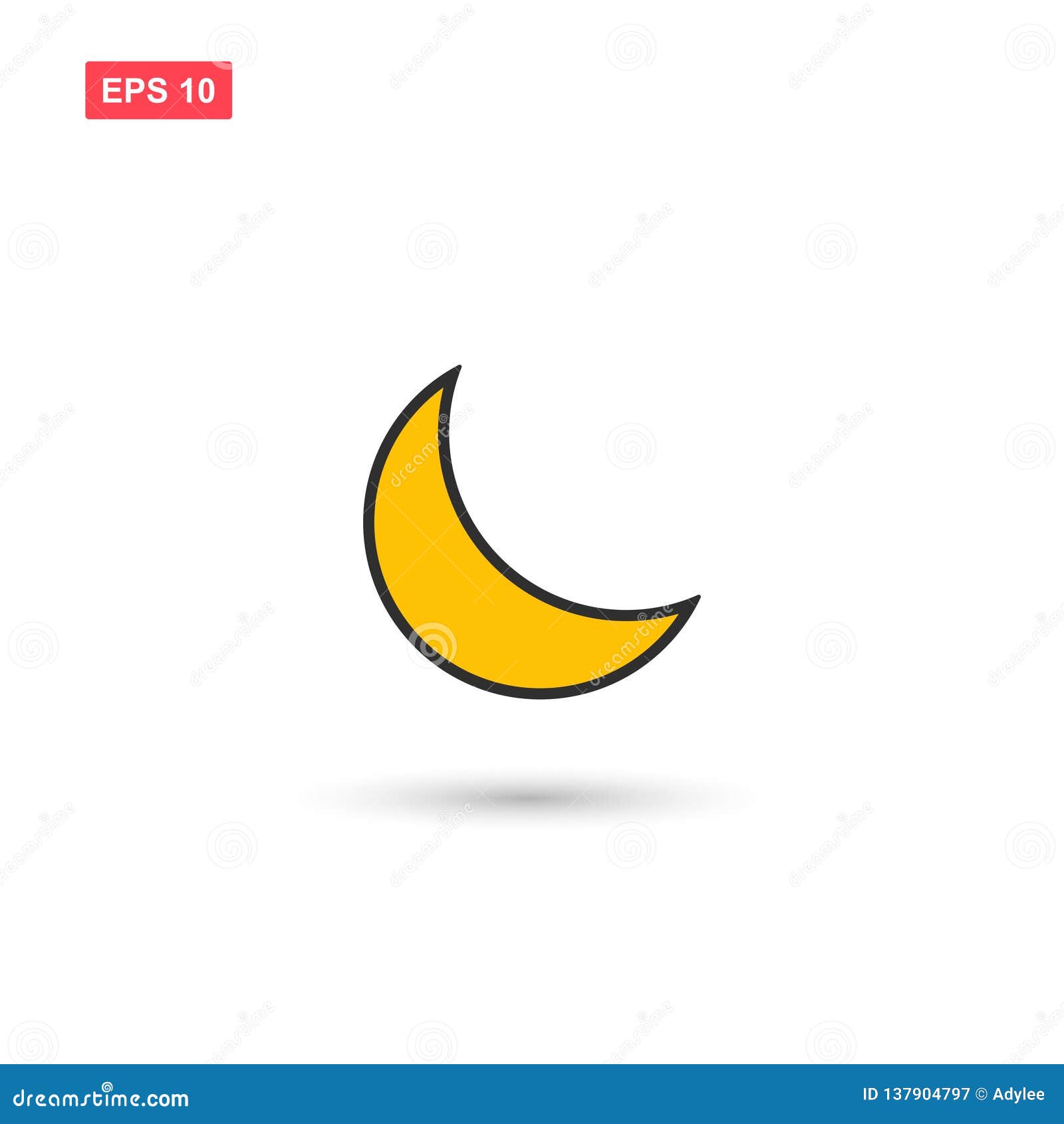New Moon Icon Vector Design Isolated 2 Stock Vector - Illustration of ...
