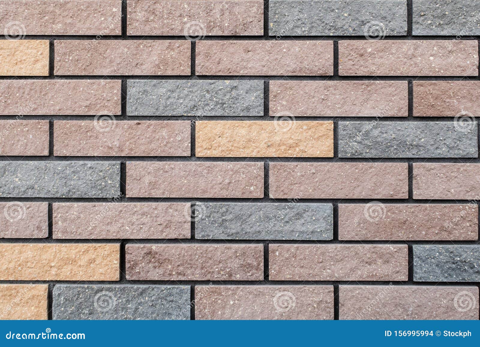 New Multi-colored Brick Wall. Texture Background Stock Photo - Image of ...