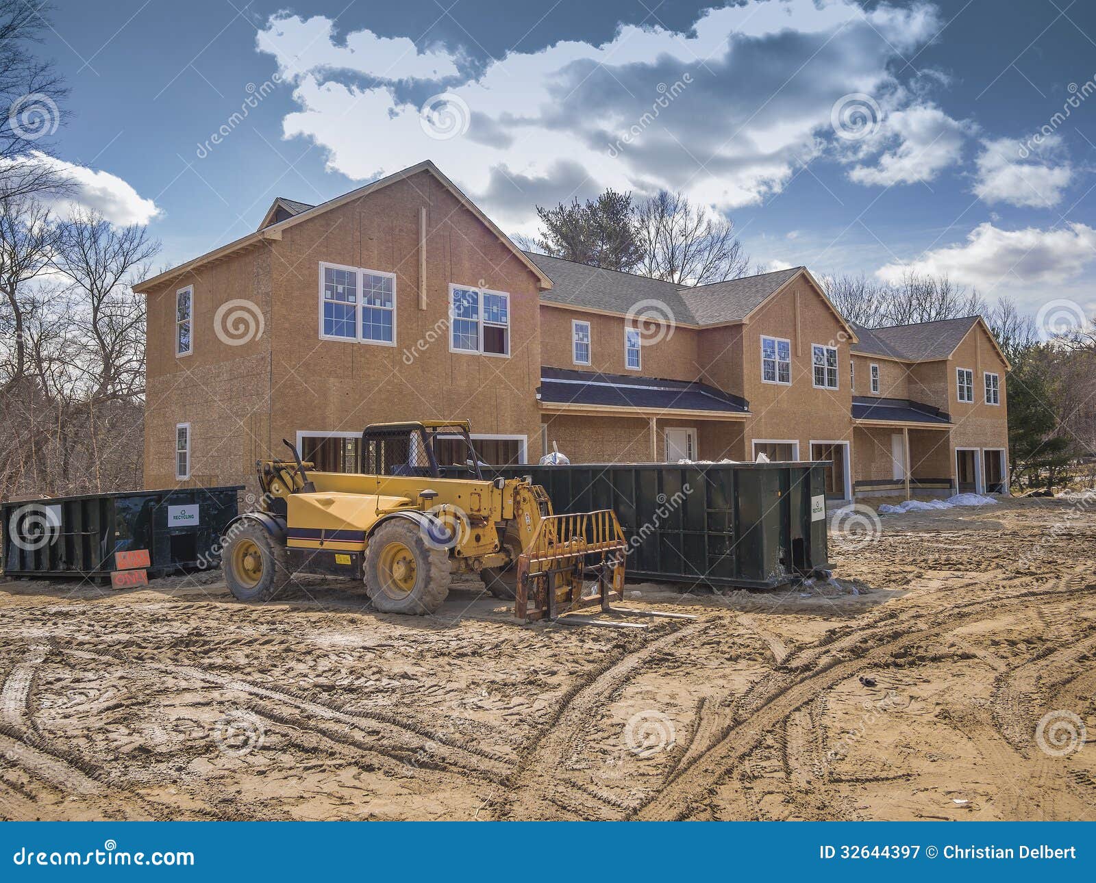 New Multi Family Construction Stock Image - Image of structure ...